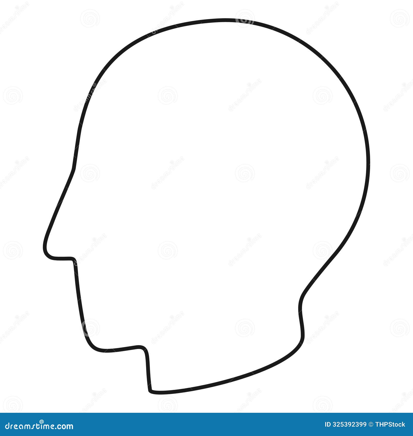 Outline of Human Head Side on Vector Stock Vector - Illustration of ...