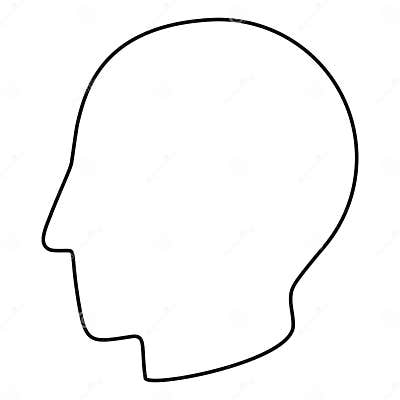 Outline of Human Head Side on Vector Stock Vector - Illustration of ...