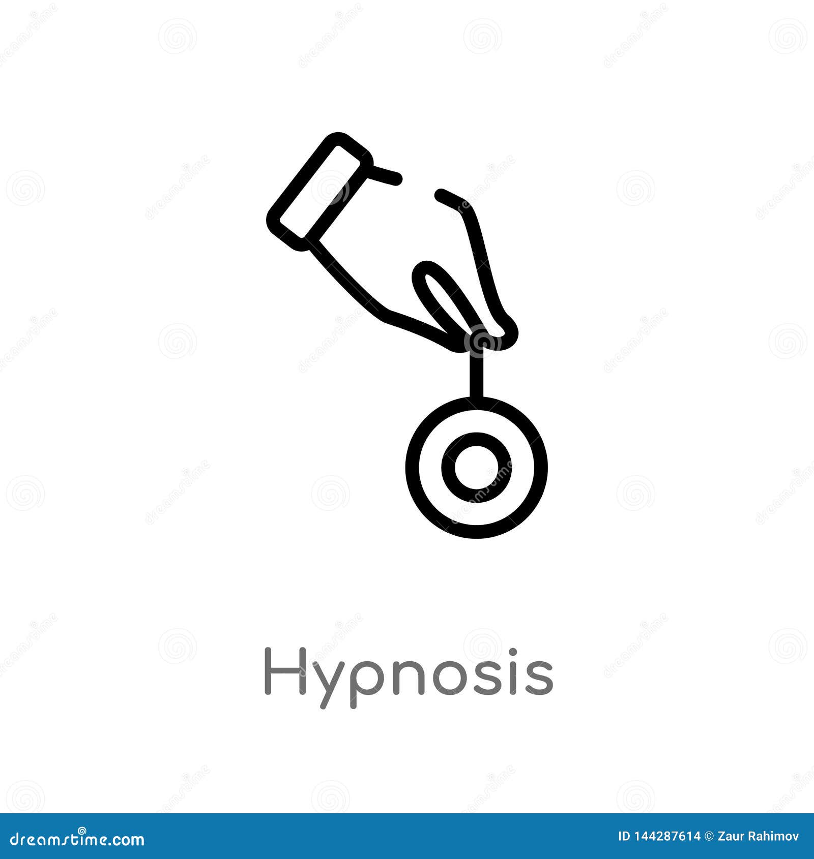 Outline Hypnosis Vector Icon. Isolated Black Simple Line Element ...