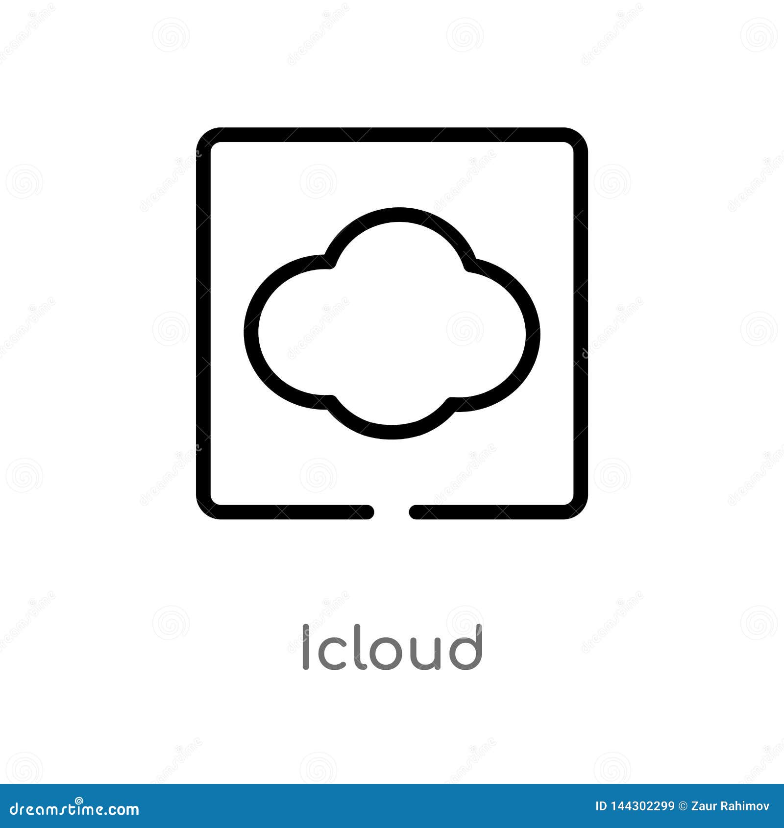Icloud Vector Icon On White Background. Flat Vector Icloud Icon Symbol ...
