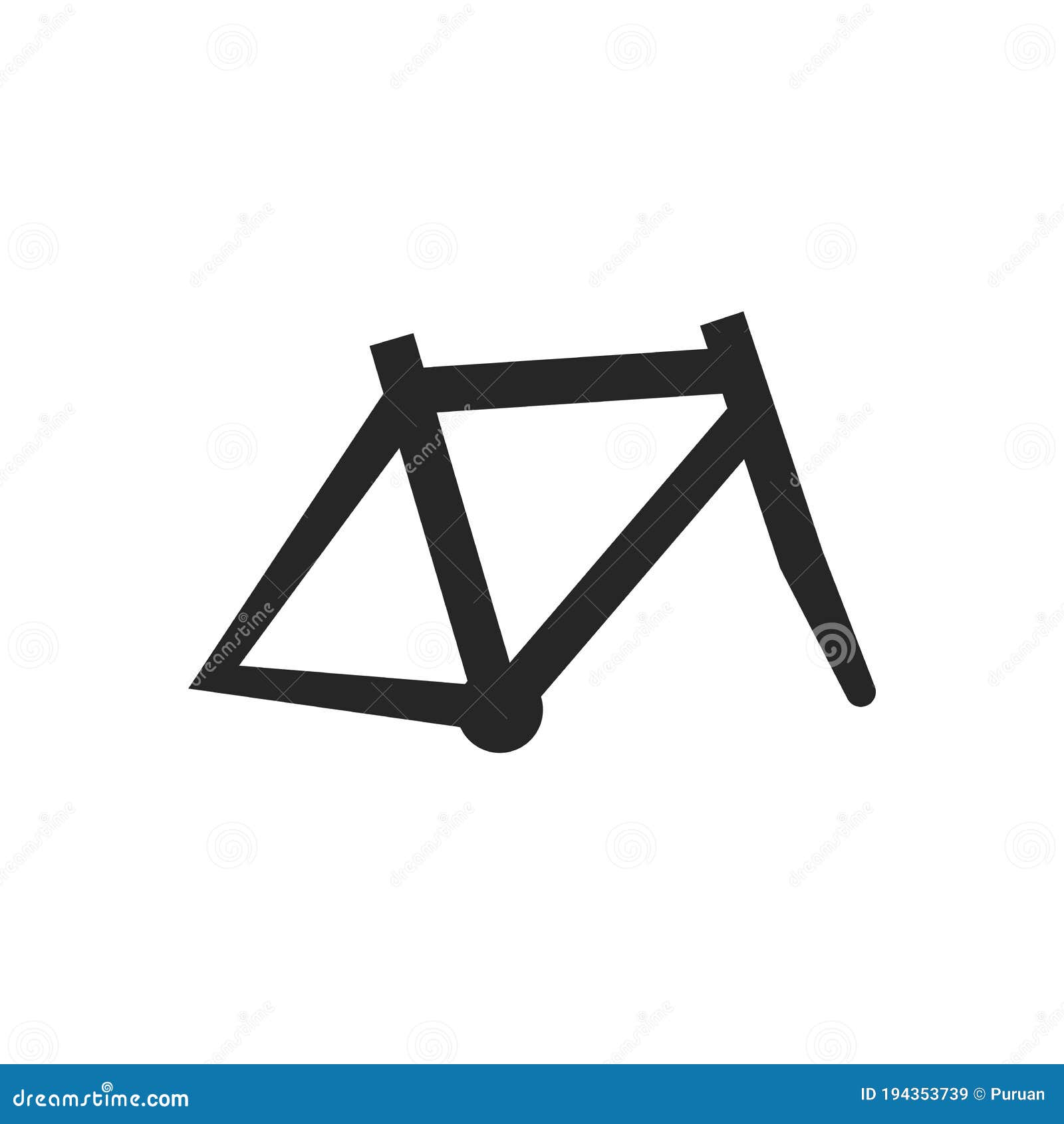 Outline Icon - Bicycle Frame Stock Vector - Illustration of bike ...