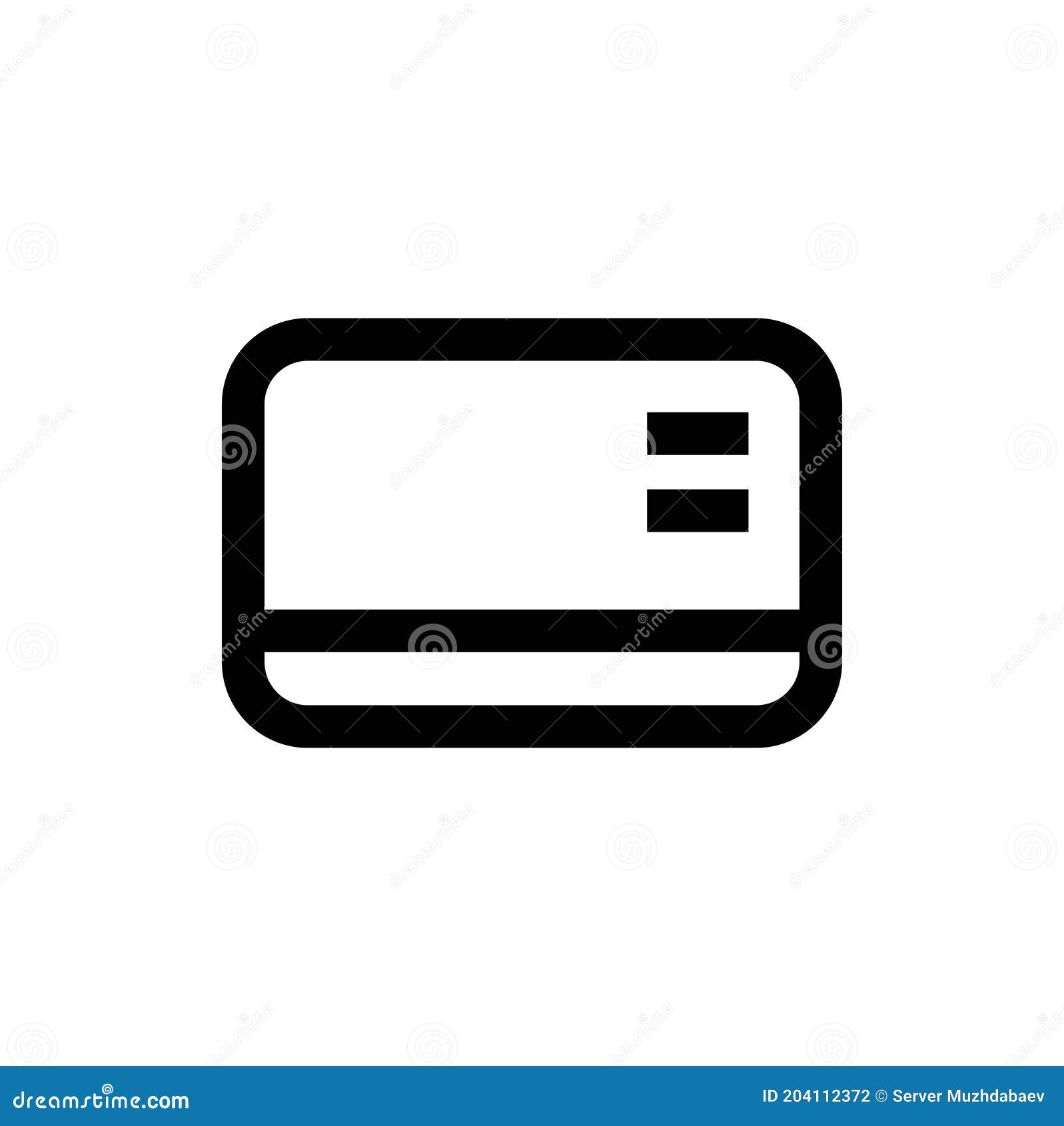 Outline Icon. Credit Card Emblem. Vector Illustration Stock ...