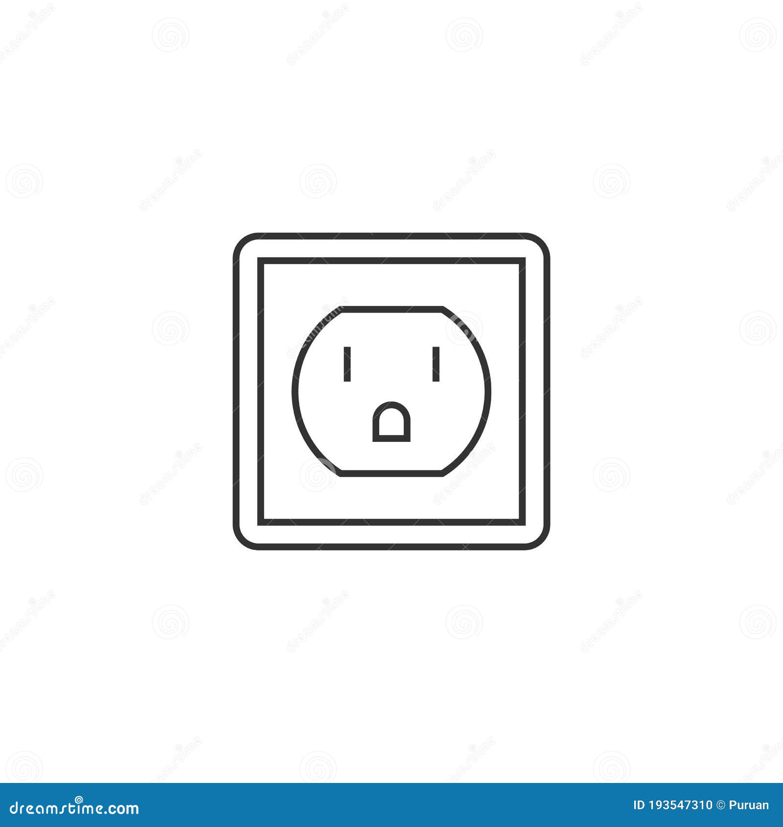 Outline Icon - Electrical Outlet Stock Vector - Illustration of ...