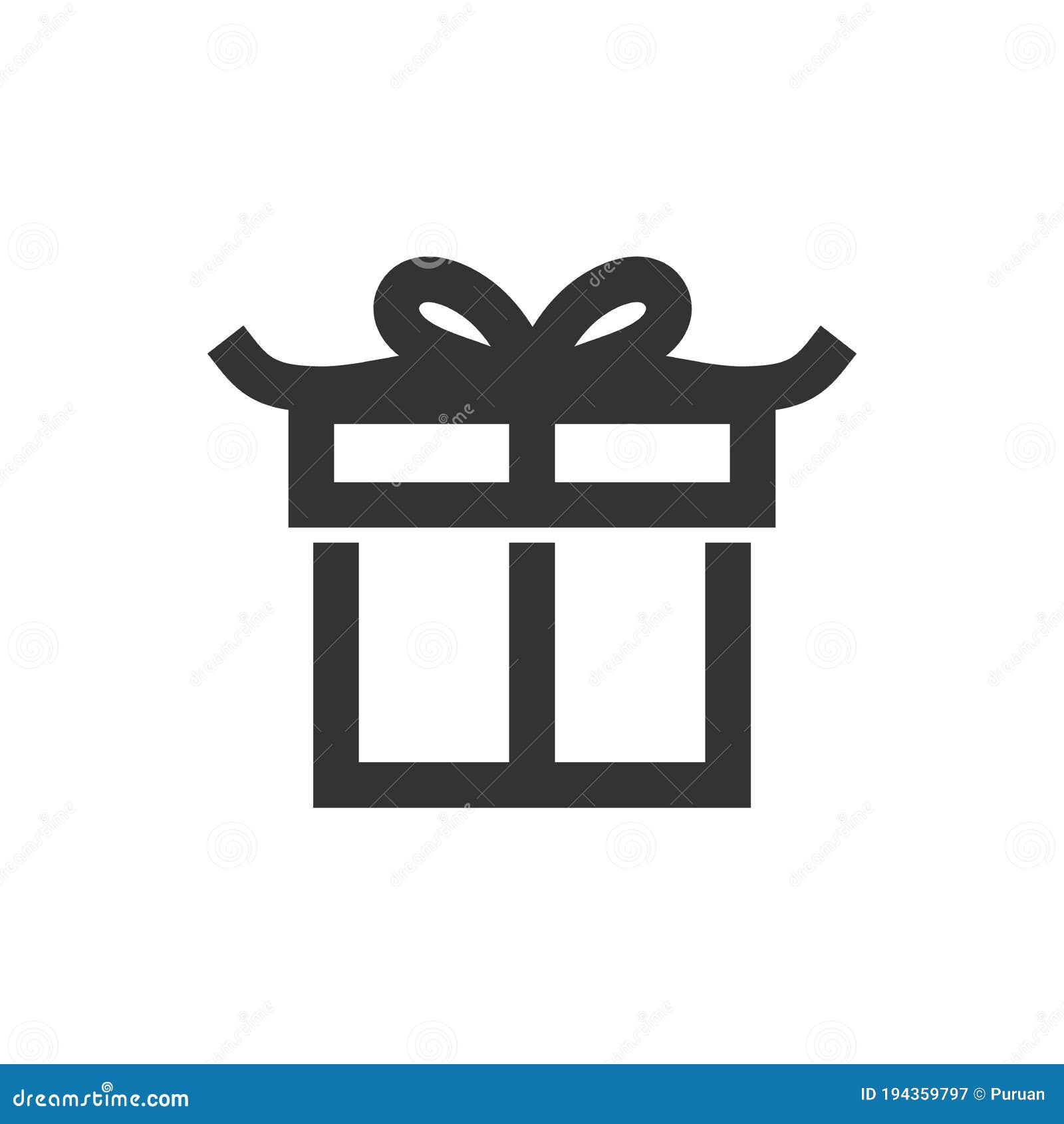 Outline Icon - Gift box stock vector. Illustration of design - 194359797