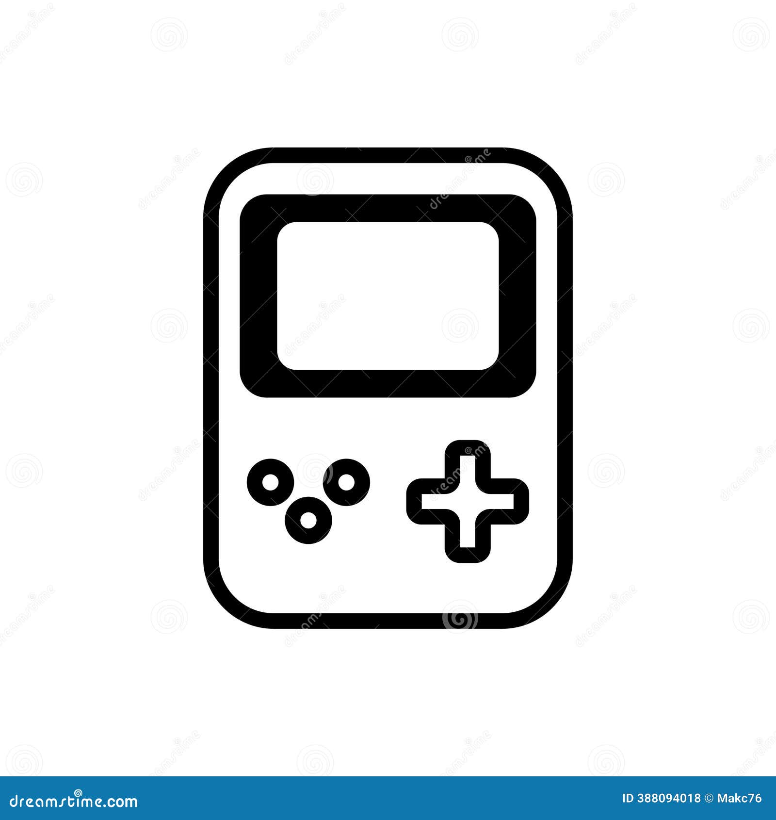 Handheld Gaming Console Vector Badge Or Emblem | CartoonDealer.com ...
