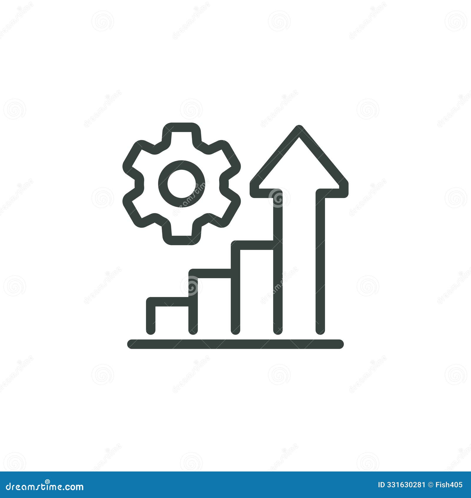 Outline Icon Increase Productivity, Manufacturing Analyse, Capacity ...