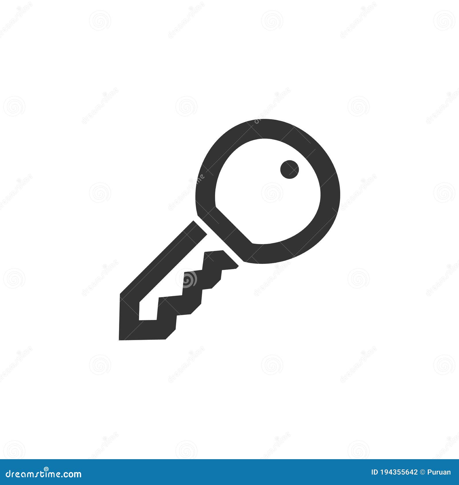 Outline Icon - Key stock vector. Illustration of pictogram - 194355642
