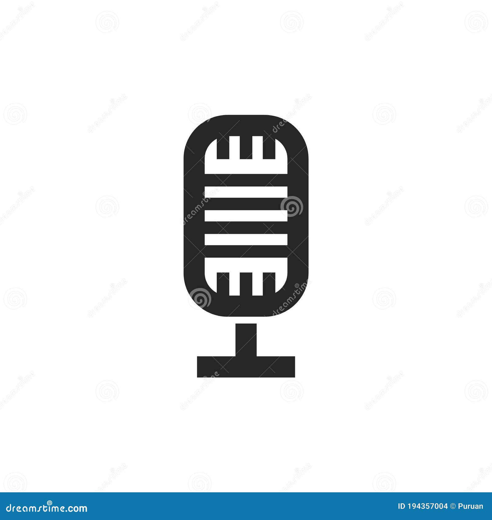Outline Icon - Microphone stock vector. Illustration of entertainment ...