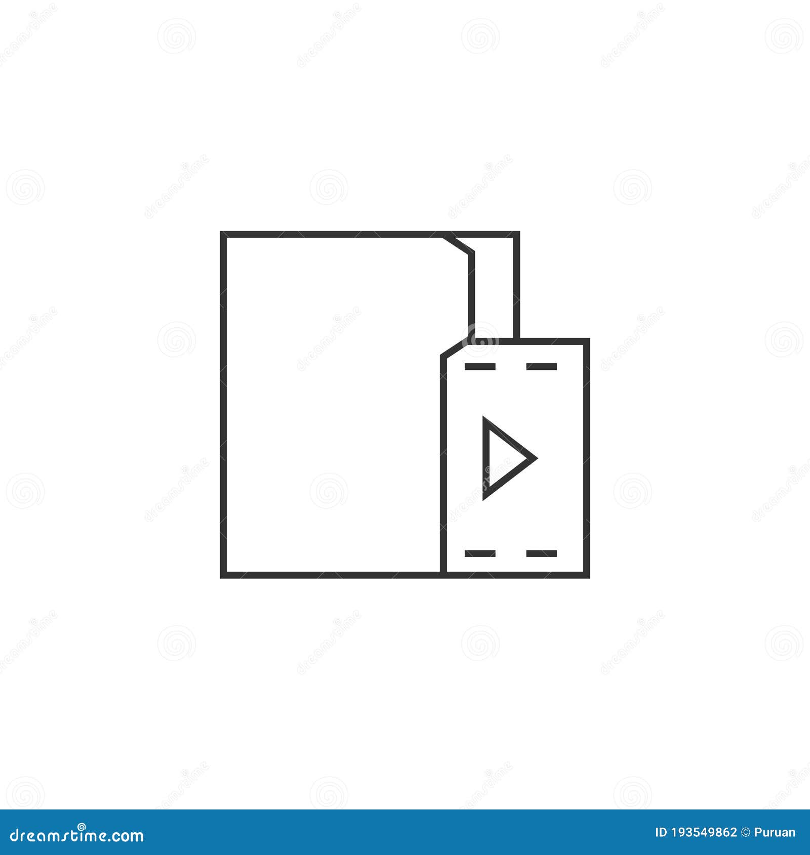 Outline Icon - Movie Folder Stock Vector - Illustration of film, sign ...