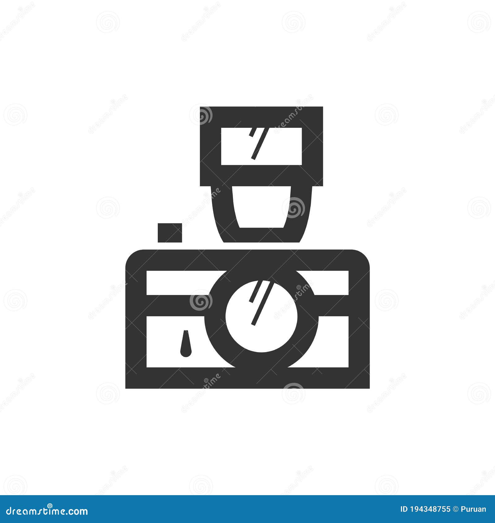 Outline Icon - Old camera stock vector. Illustration of black - 194348755