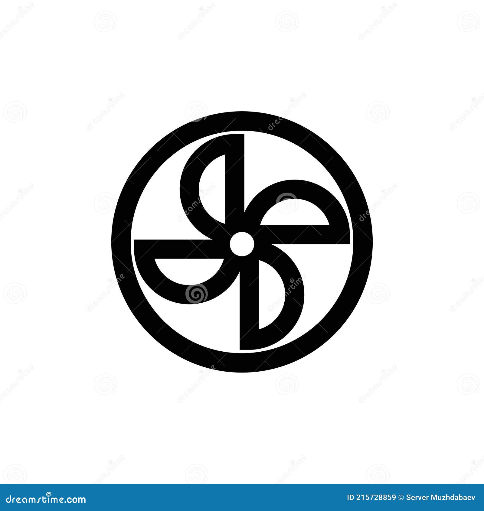 Outline Icon. Propeller Emblem. Isolated on White. Vector Illustration ...