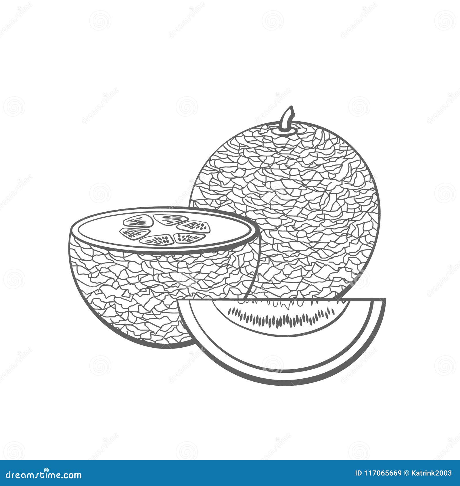 Outline Icon of a Ripe Melon Stock Vector - Illustration of fruity ... Outline Icon of a Ripe Melon Stock Vector - Illustration of fruity ...