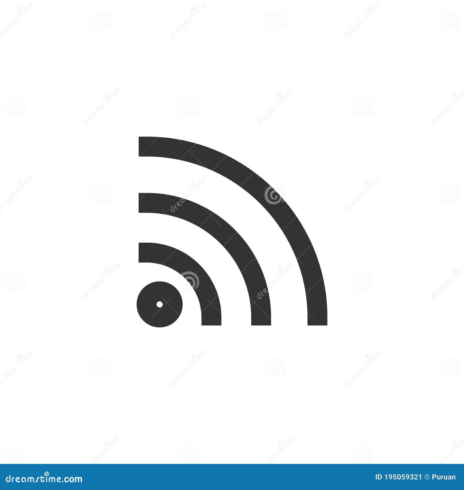 Outline Icon - RSS Feed stock vector. Illustration of feed - 195059321