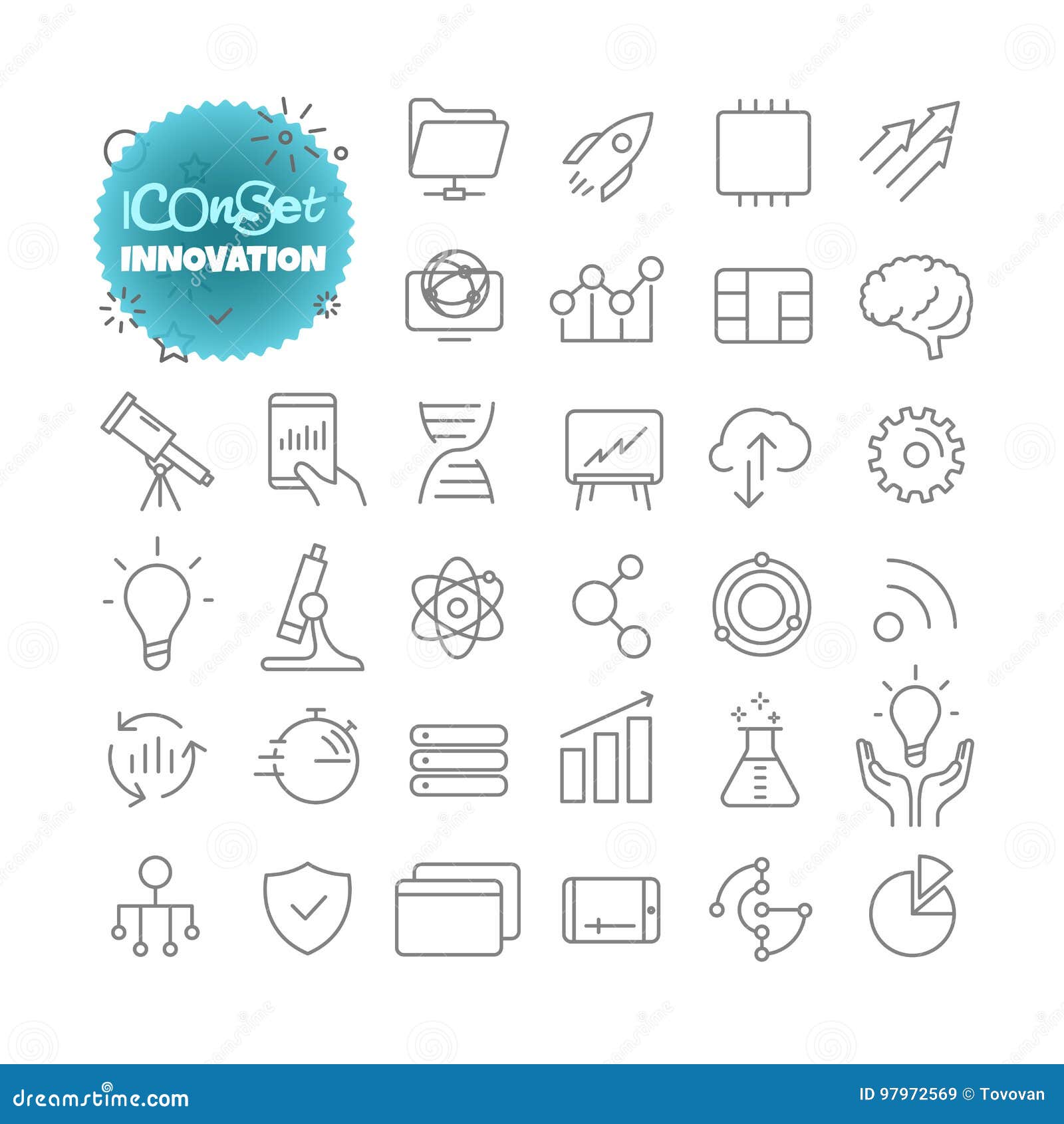 Outline Icon Set. Vector Pictogram Set Stock Vector - Illustration of ...
