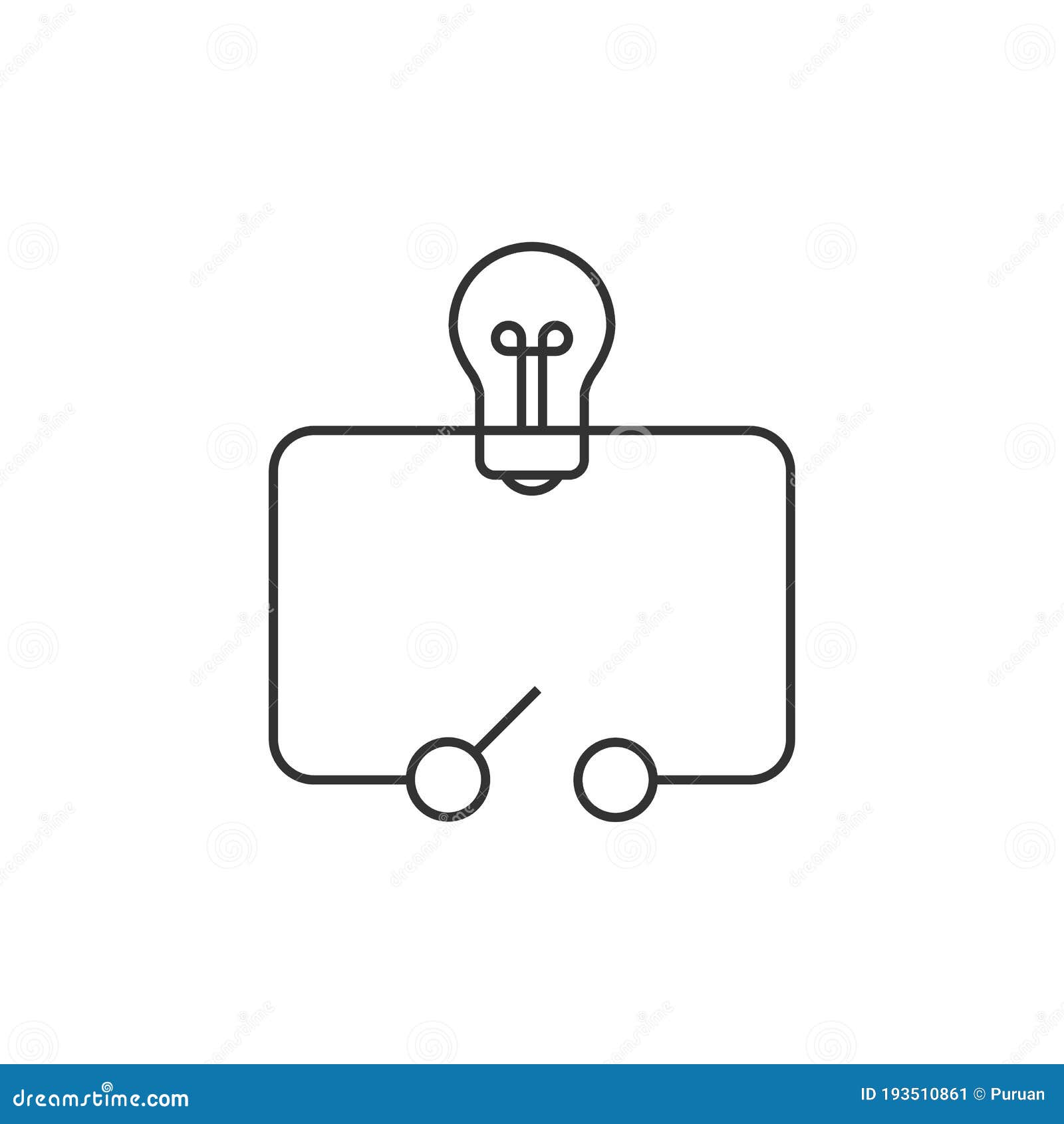 Outline Icon - Switch Diagram Stock Vector - Illustration of charge ...