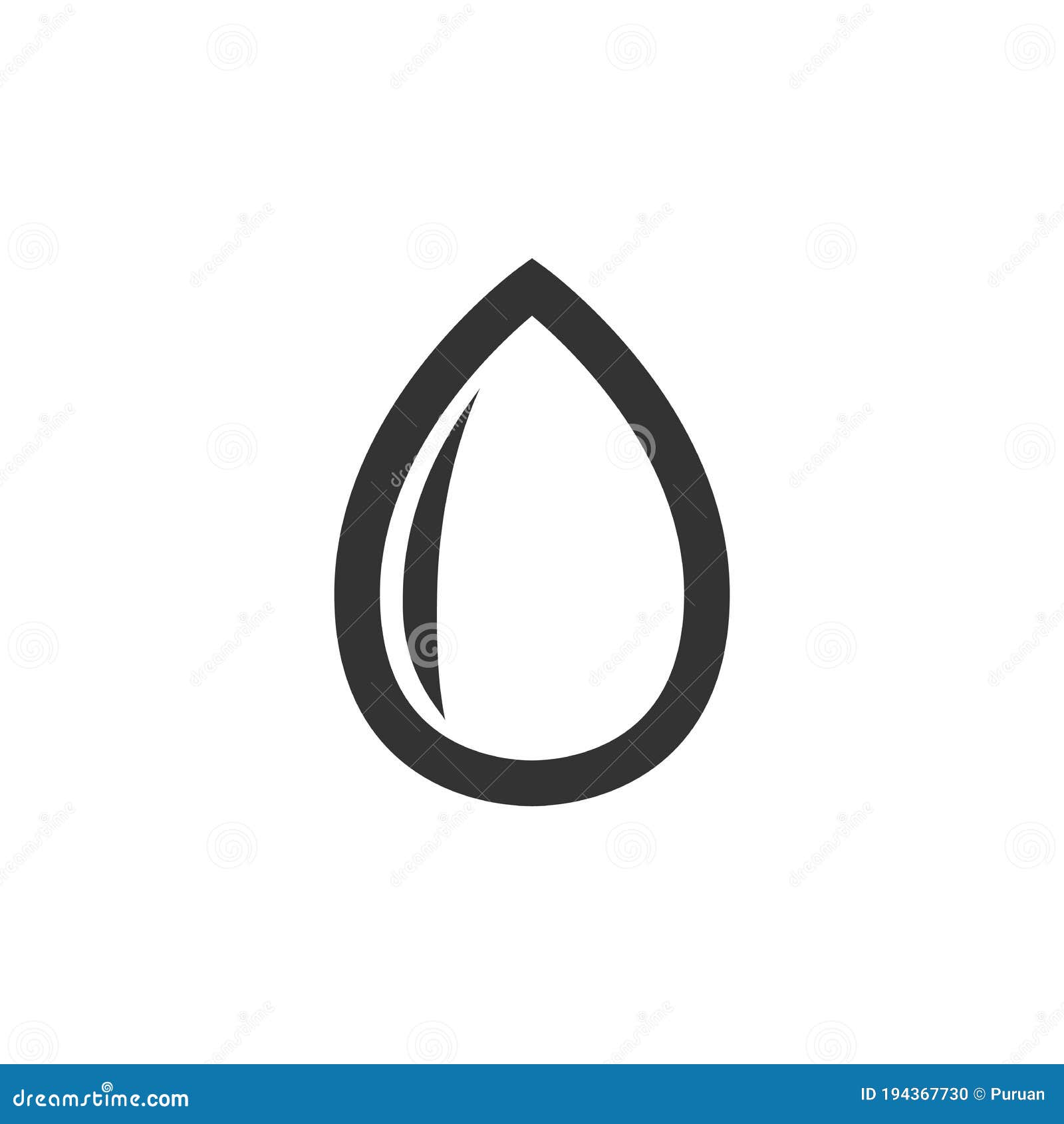 Outline Icon - Water drop stock vector. Illustration of outline - 194367730
