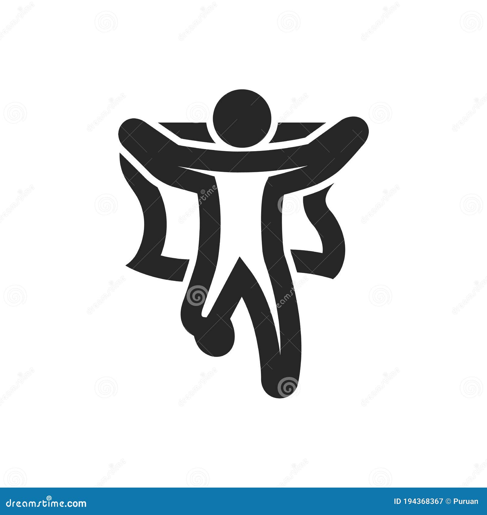 Outline Icon - Wining Sprinter Stock Vector - Illustration of people ...