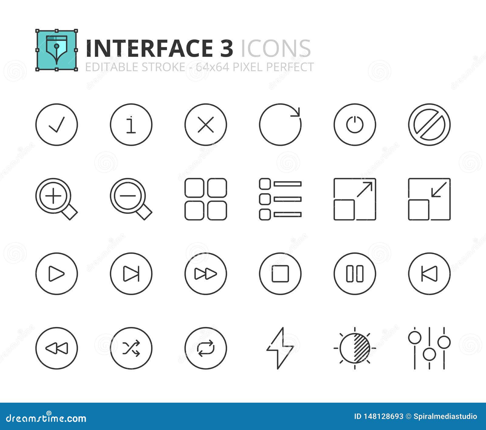 Thumbnails Outline Vector Icon. Thin Line Black Thumbnails Icon, Flat ...