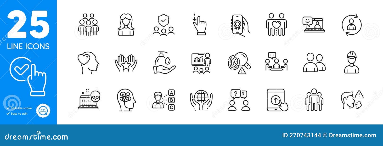 Outline Icons Set. Checkbox, Teamwork Questions and Fingerprint Icons ... Outline Icons Set. Checkbox, Teamwork Questions and Fingerprint Icons ...