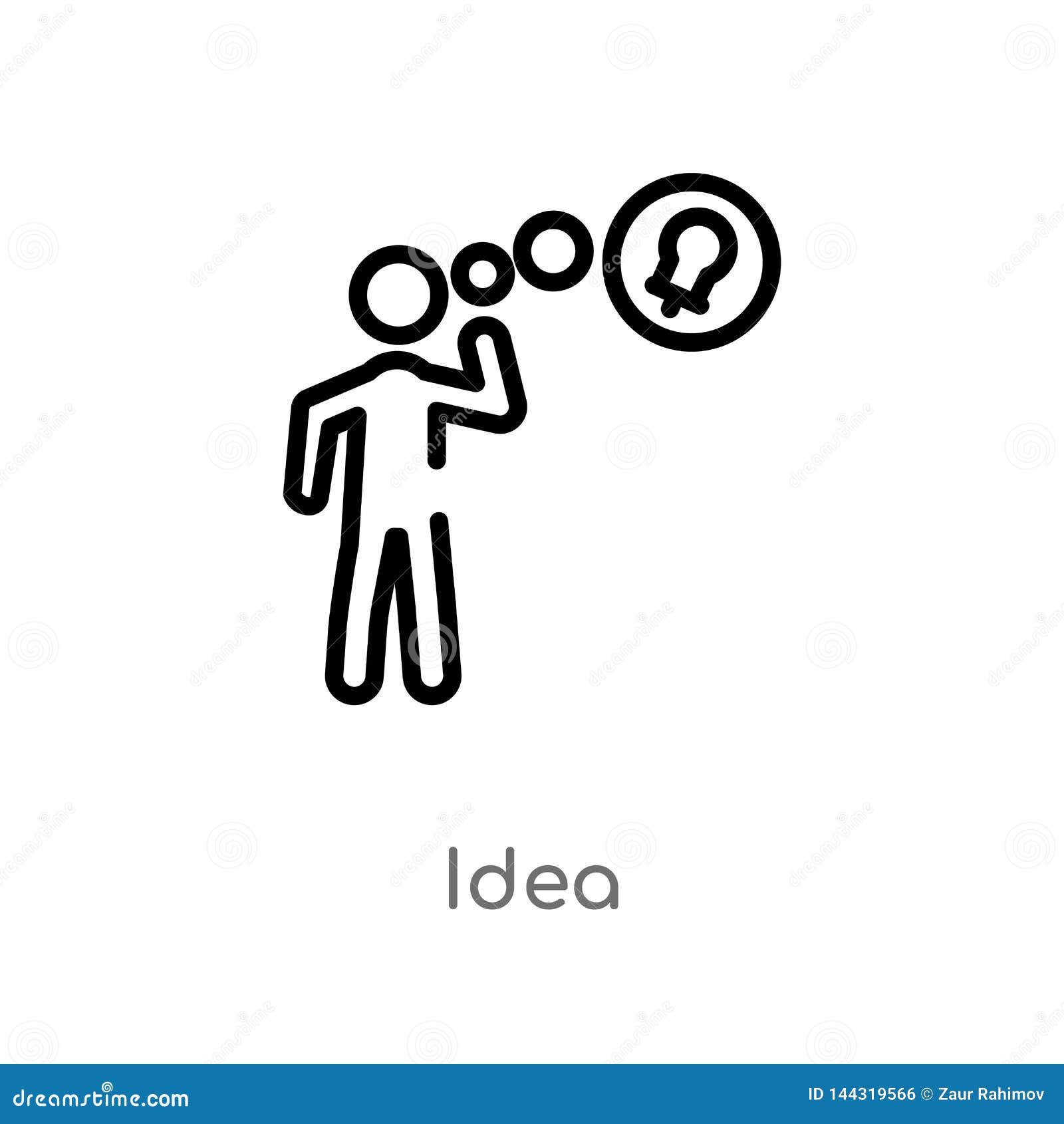 Outline Idea Vector Icon. Isolated Black Simple Line Element ...