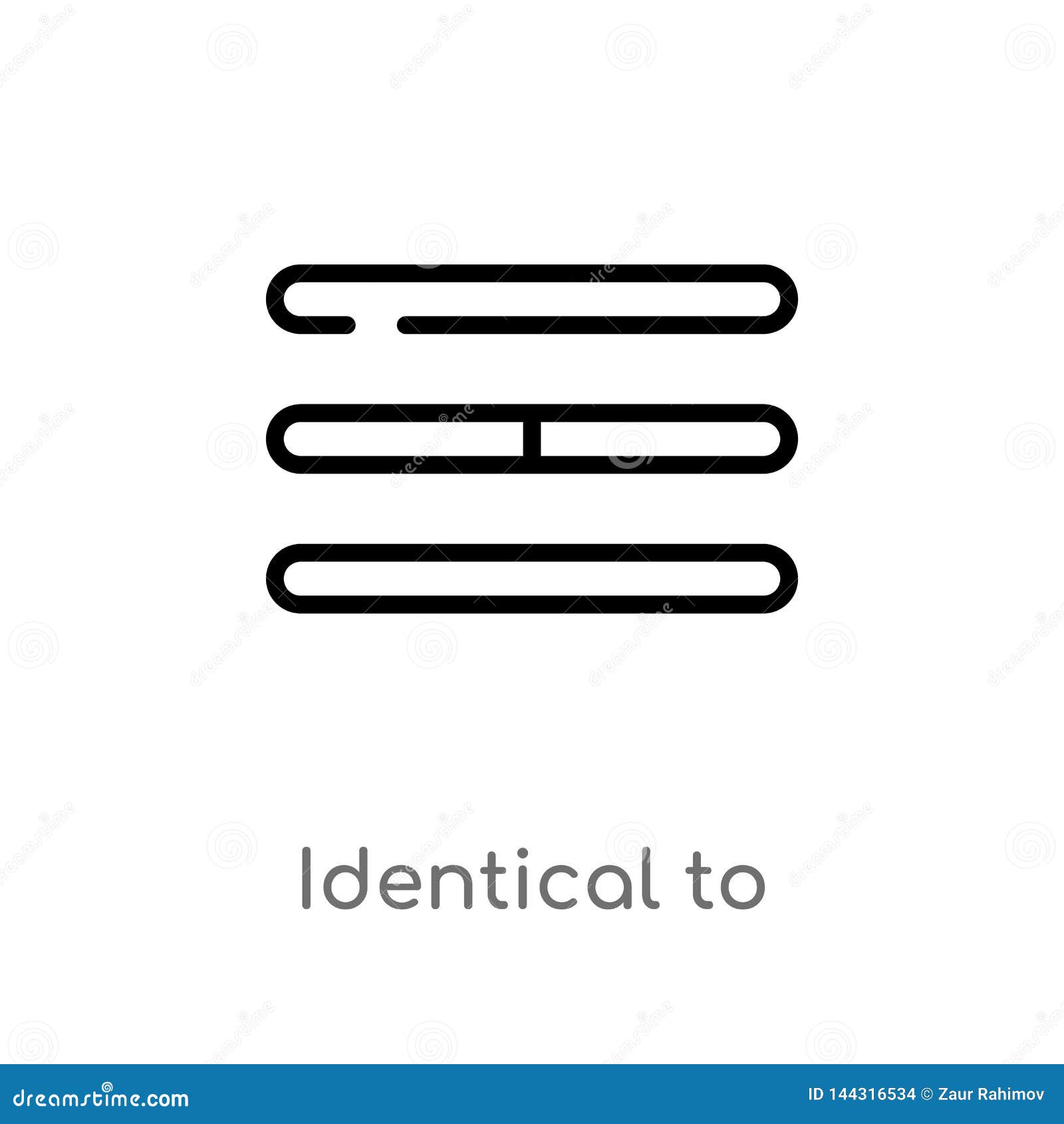 Outline Identical To Vector Icon. Isolated Black Simple Line Element ... Outline Identical To Vector Icon. Isolated Black Simple Line Element ...