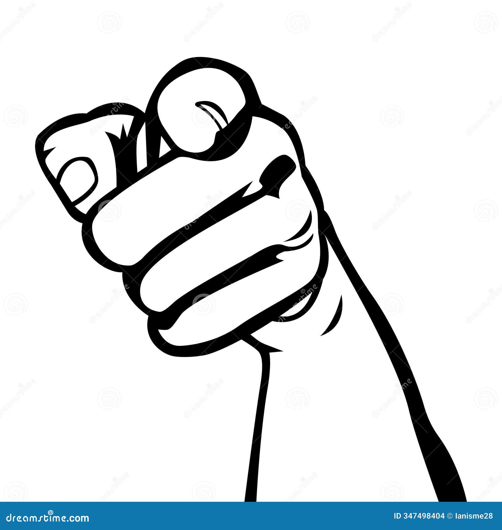 Outline Illustration of Index Finger Pointing Forward Stock Vector ...