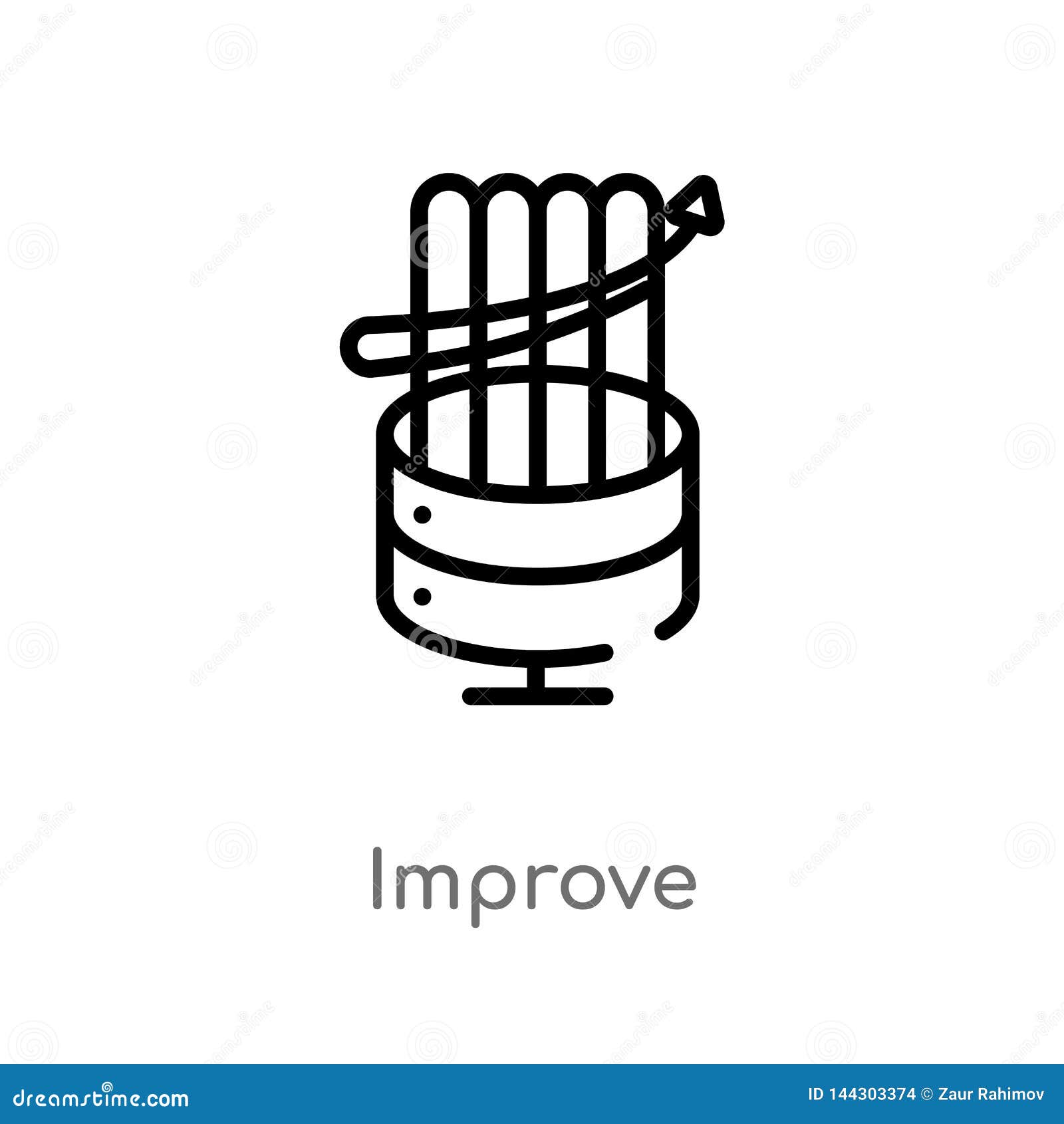 Improve Vector Icon On White Isolated Background. Layers Grouped For ...