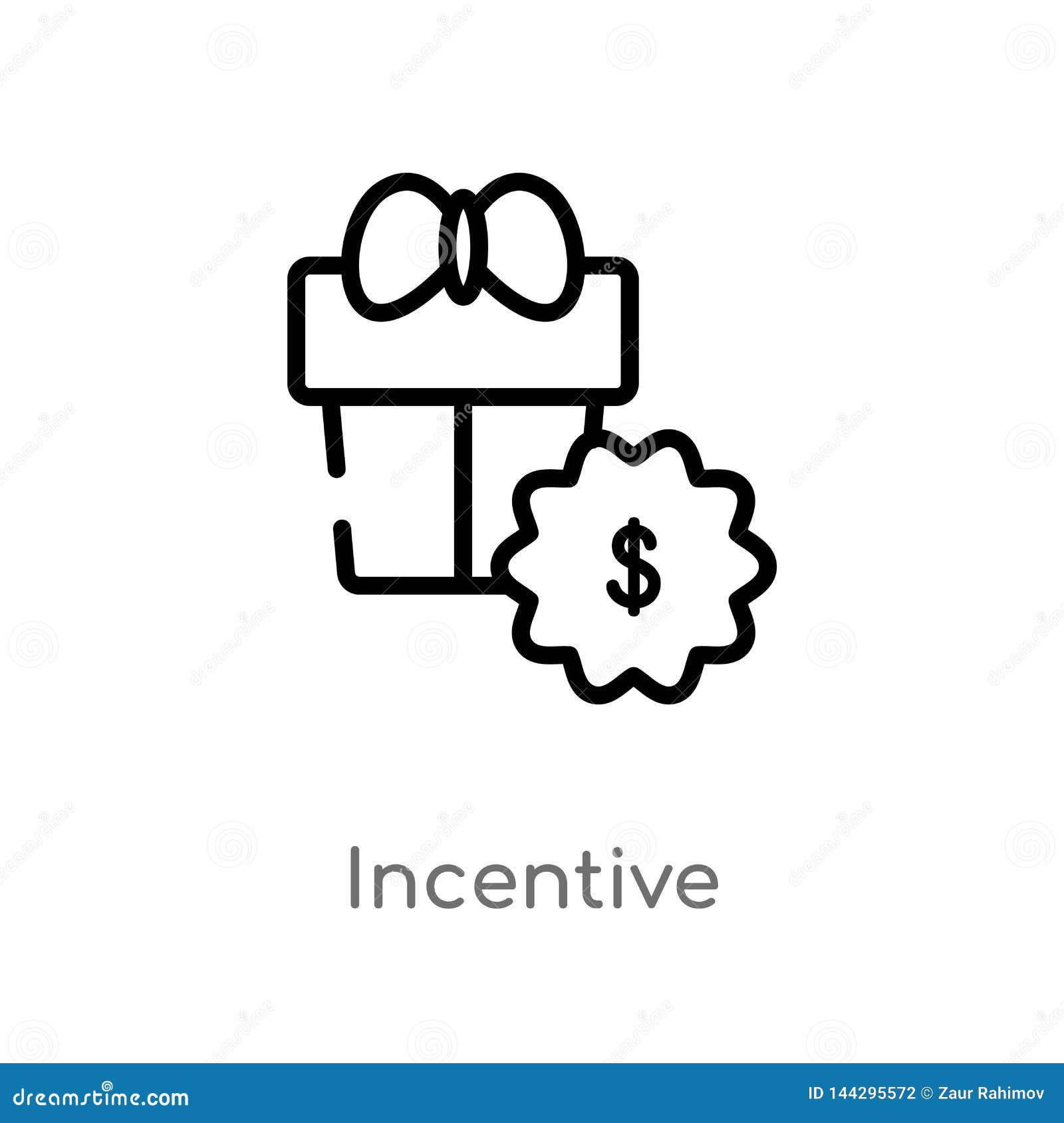 Outline Incentive Vector Icon. Isolated Black Simple Line Element ...