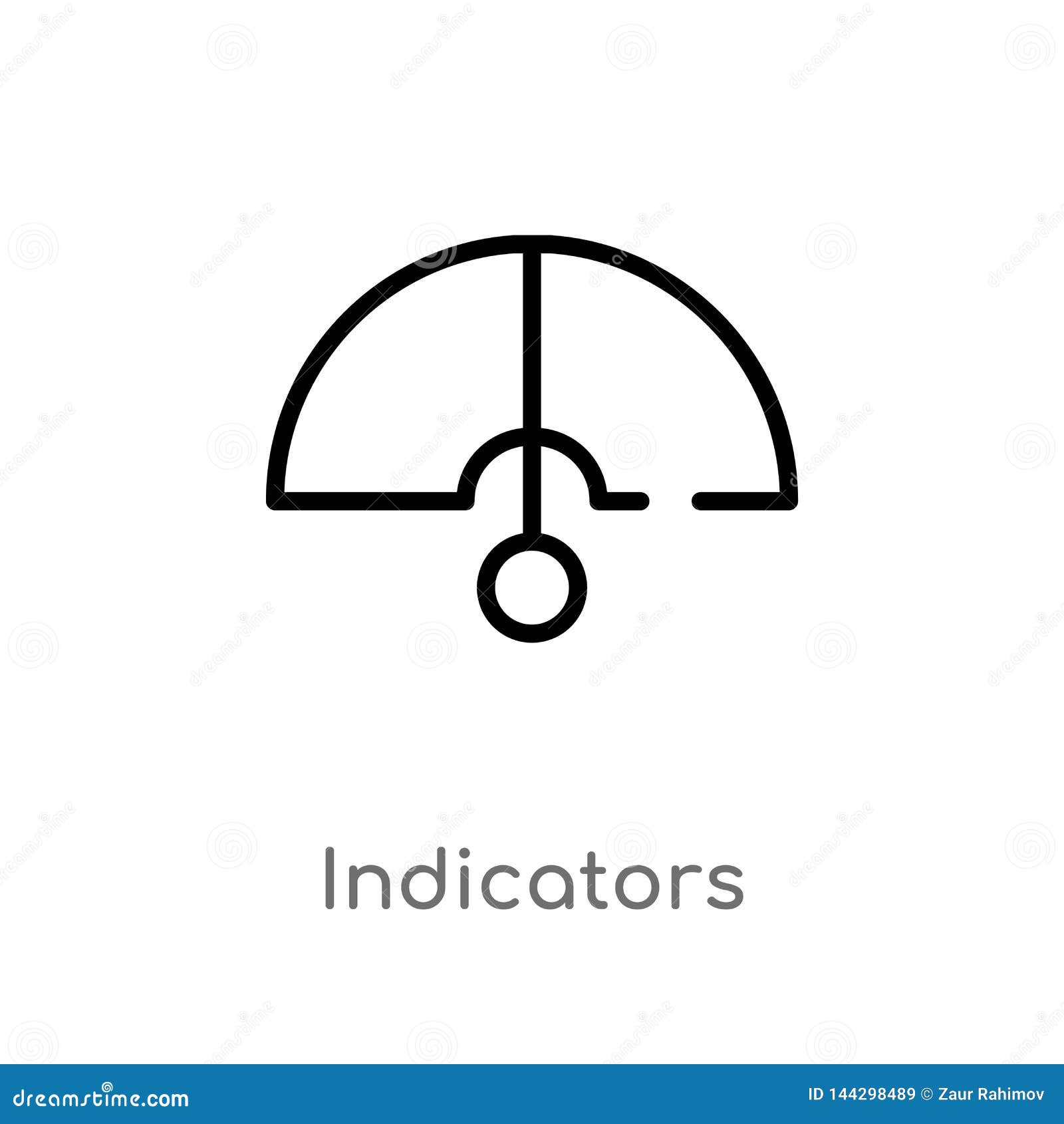 Outline Indicators Vector Icon. Isolated Black Simple Line Element ...