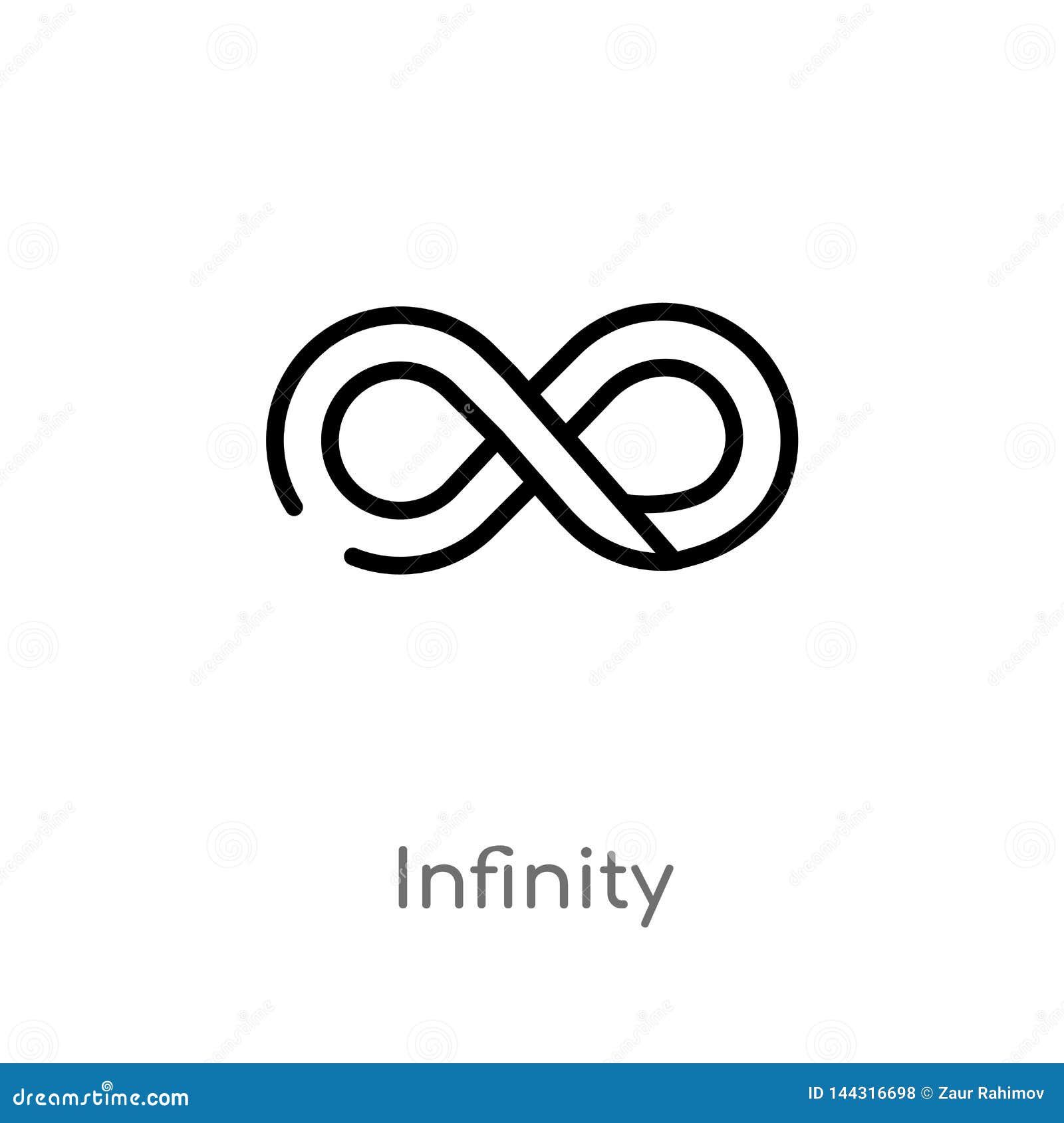 Outline Infinity Vector Icon. Isolated Black Simple Line Element ...