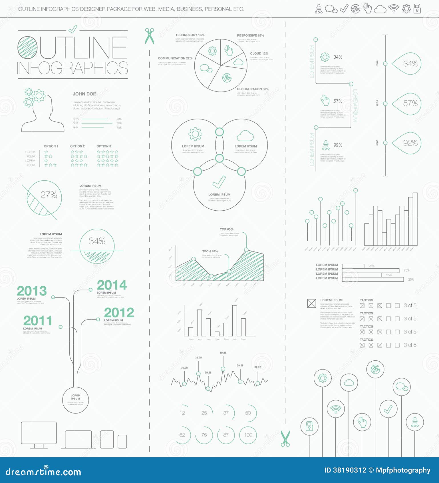 Outline Infographics Timeline Innovation Vector | CartoonDealer.com ...