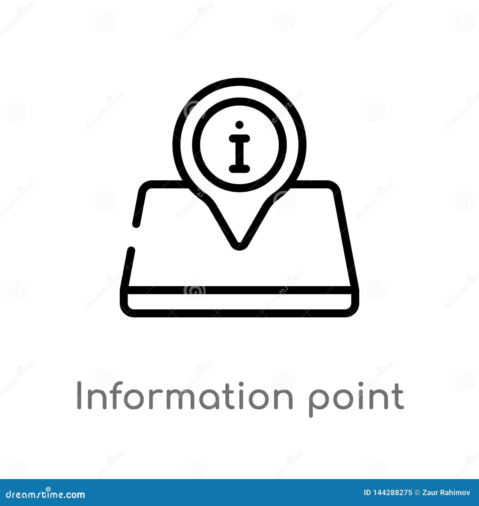 Outline Information Point Vector Icon. Isolated Black Simple Line ...