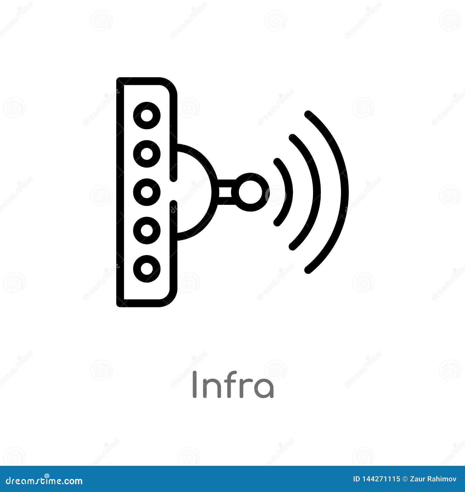 Outline Infra Vector Icon. Isolated Black Simple Line Element ...