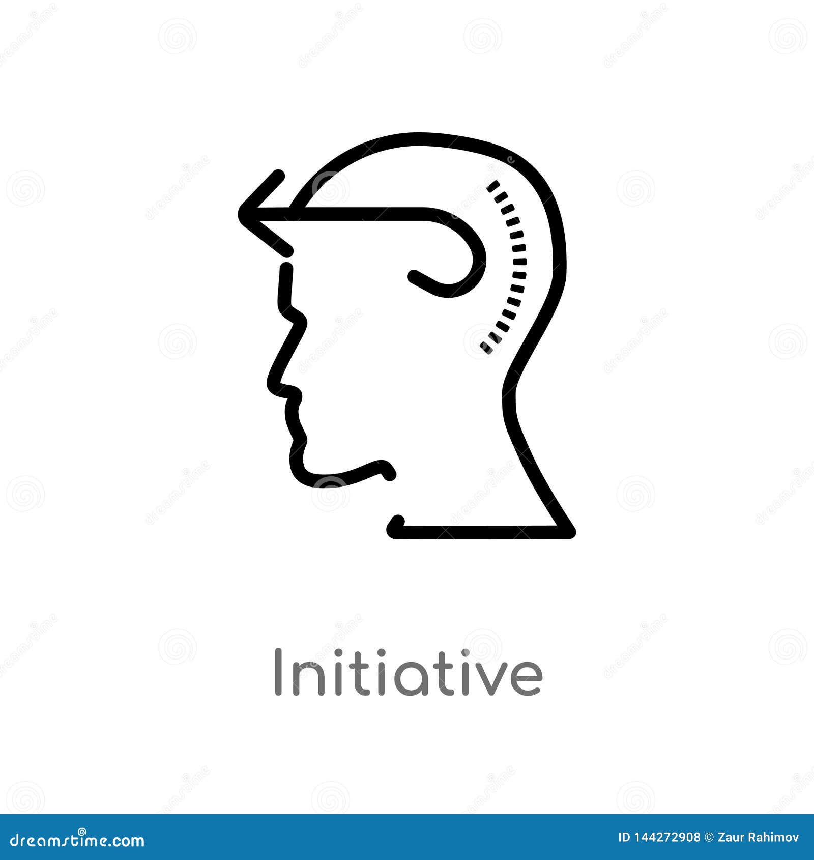 Outline Initiative Vector Icon. Isolated Black Simple Line Element ...