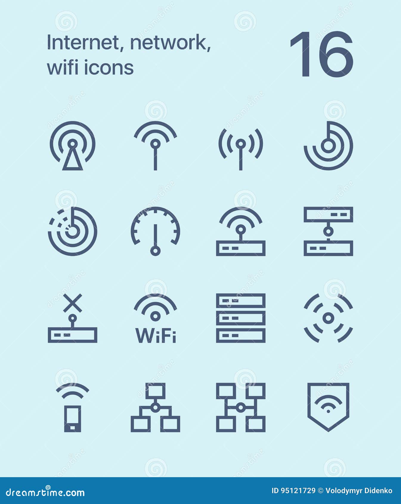 Outline Internet, Network, Wifi Icons for Web and Mobile Design Pack 1 ...