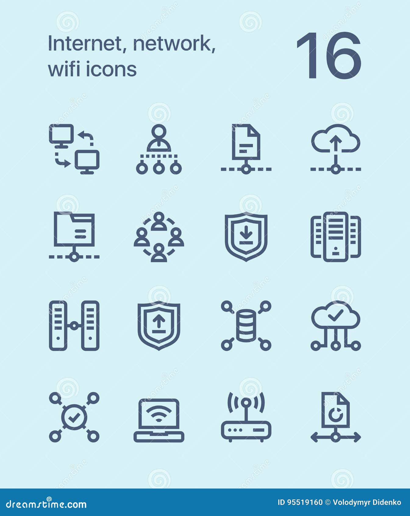 Outline Internet, Network, Wifi Icons for Web and Mobile Design Pack 3 ...