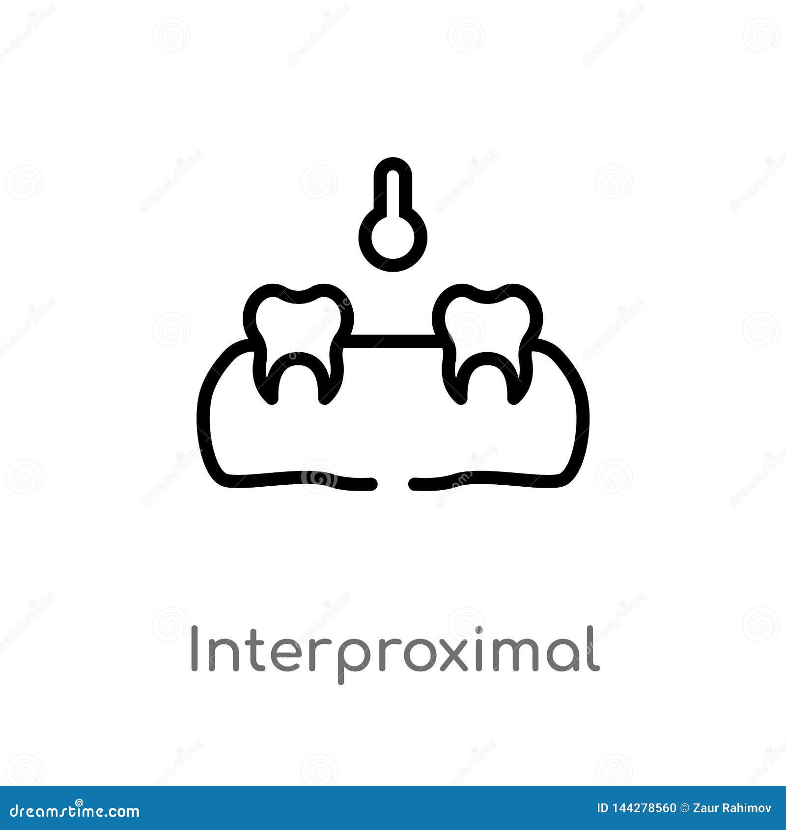 Interproximal Icon In Trendy Design Style. Interproximal Icon Isolated ...