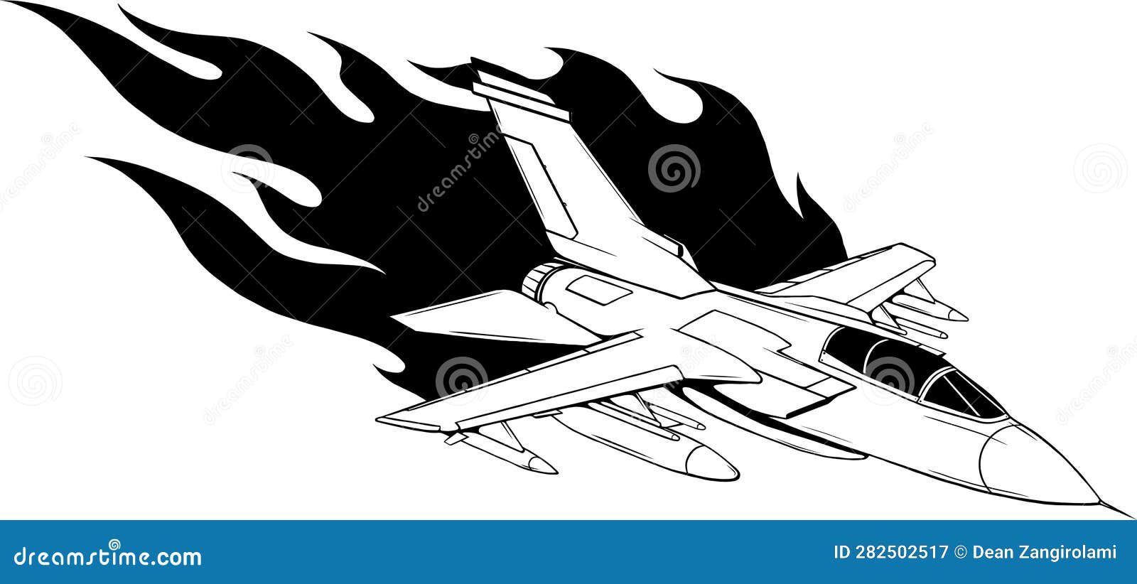 Outline of Jet Fighter Vector Illustration Design Stock Vector ...