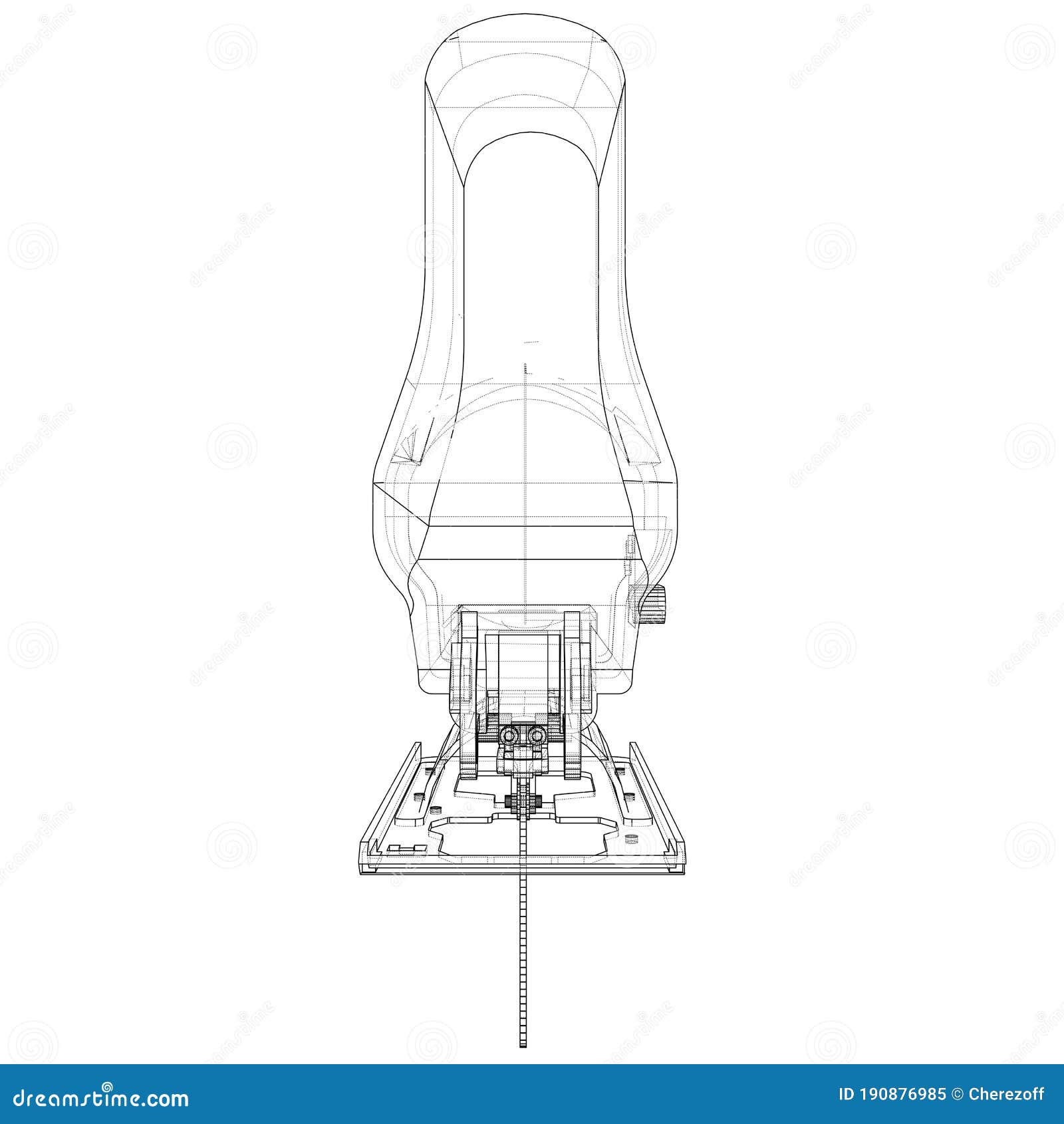 Outline Jig saw stock illustration. Illustration of blade - 190876985