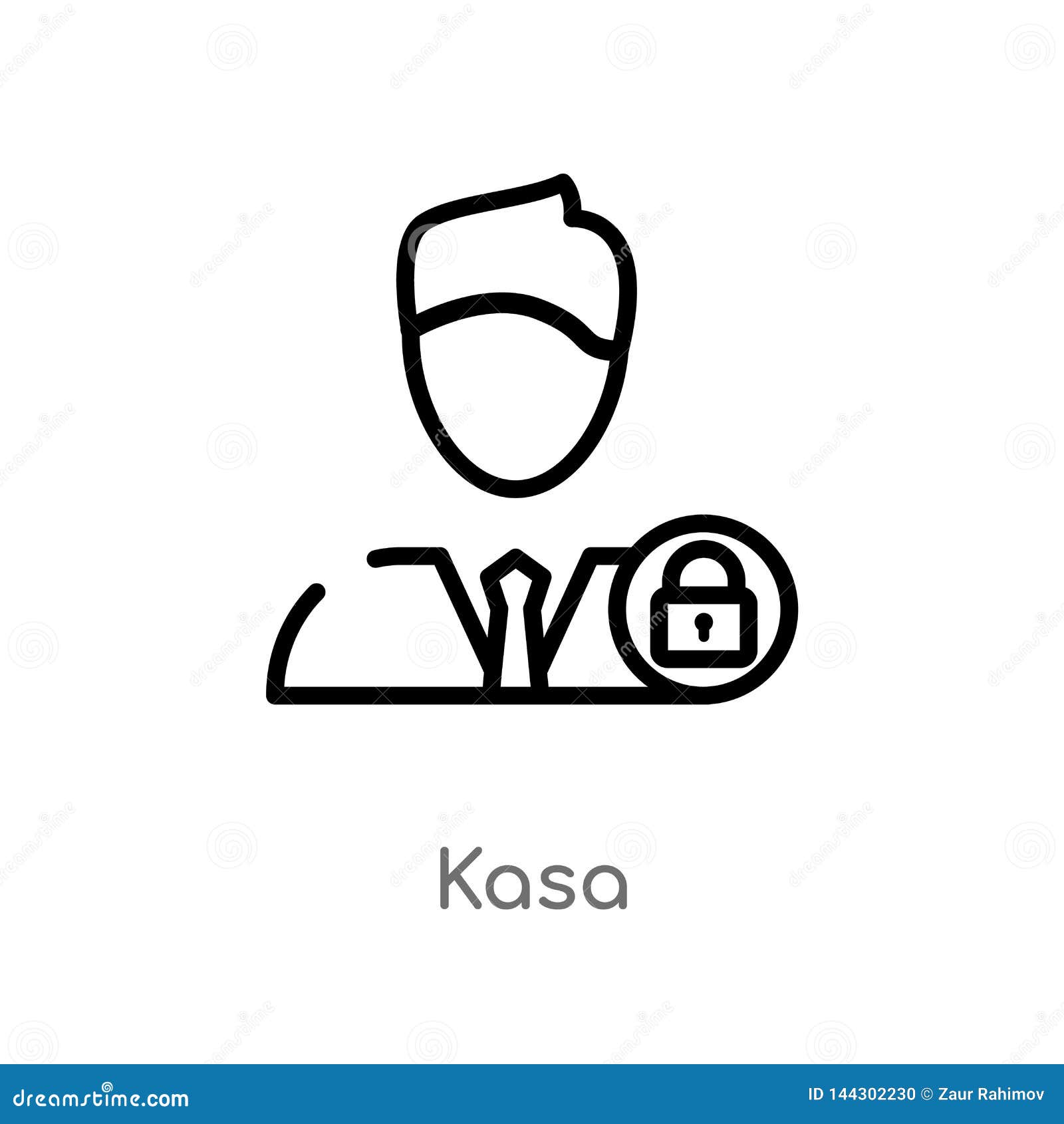 Outline Kasa Vector Icon. Isolated Black Simple Line Element ...