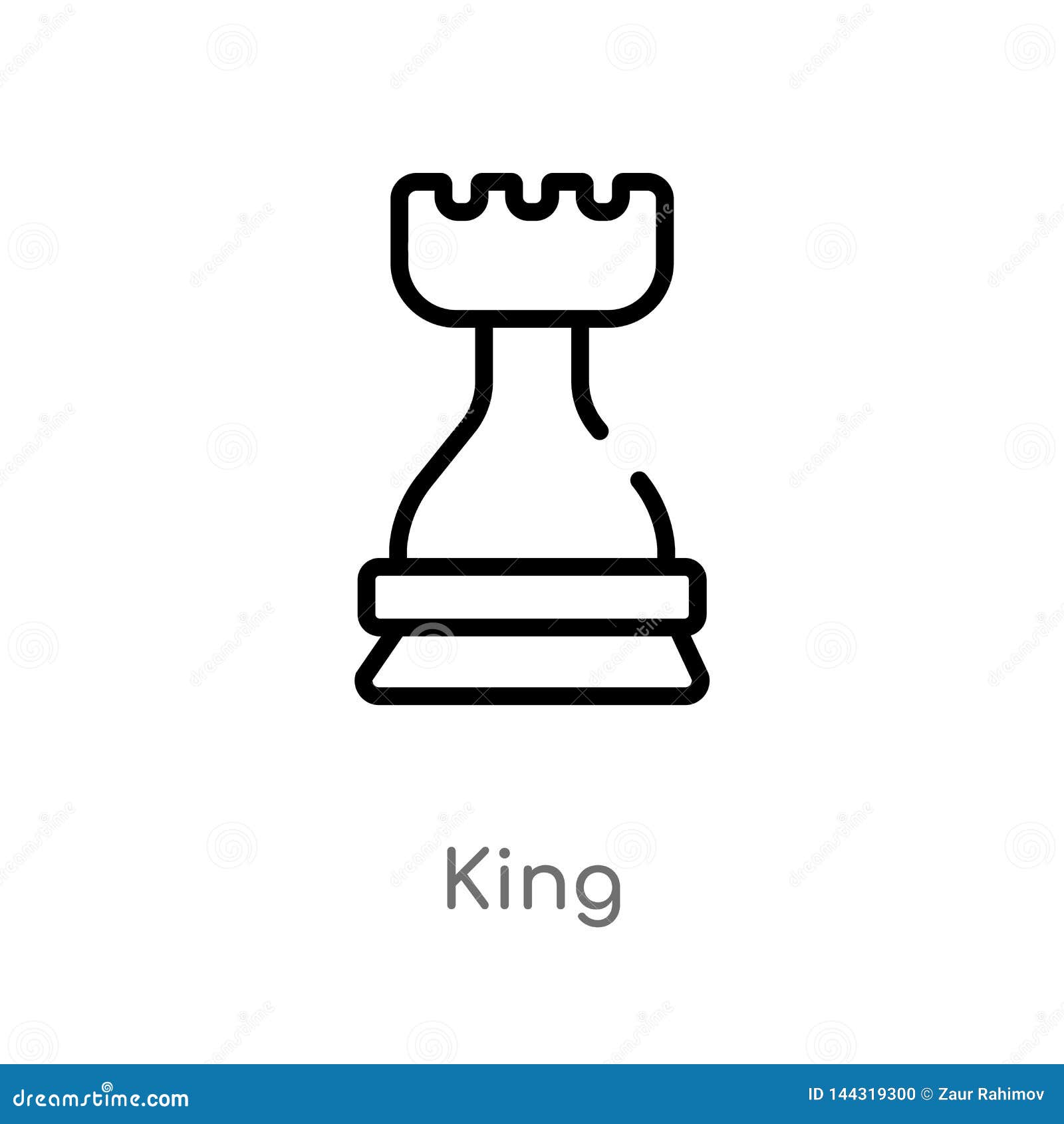 Outline King Momo Vector Icon. Isolated Black Simple Line Element ...