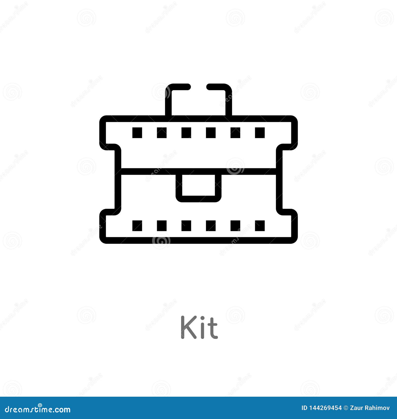 Outline Kit Vector Icon. Isolated Black Simple Line Element ...