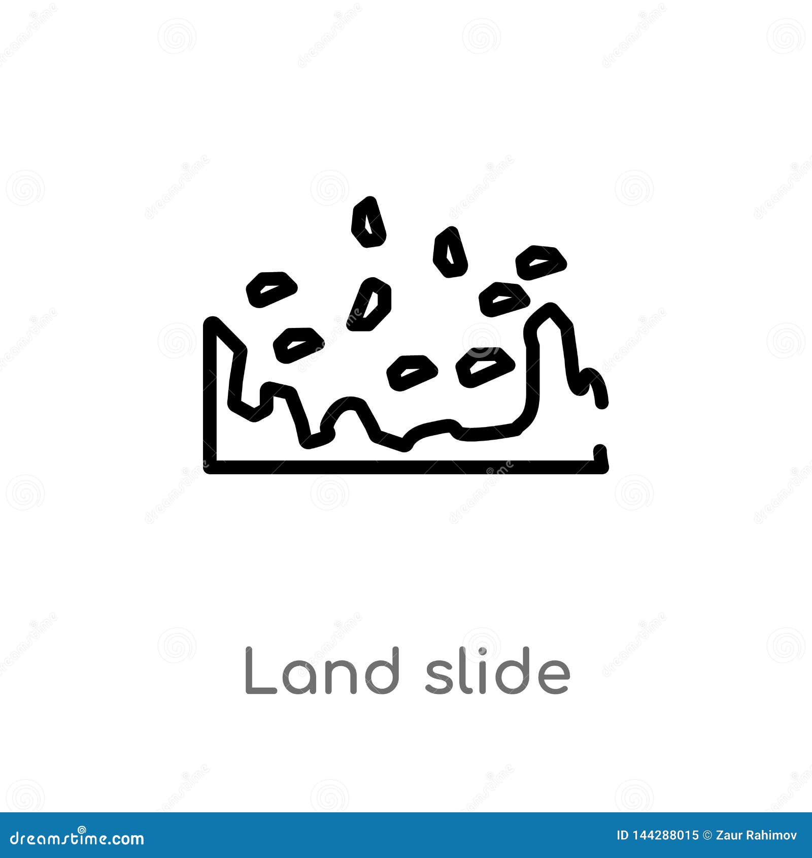 Outline Slide Vector Icon. Isolated Black Simple Line Element ...