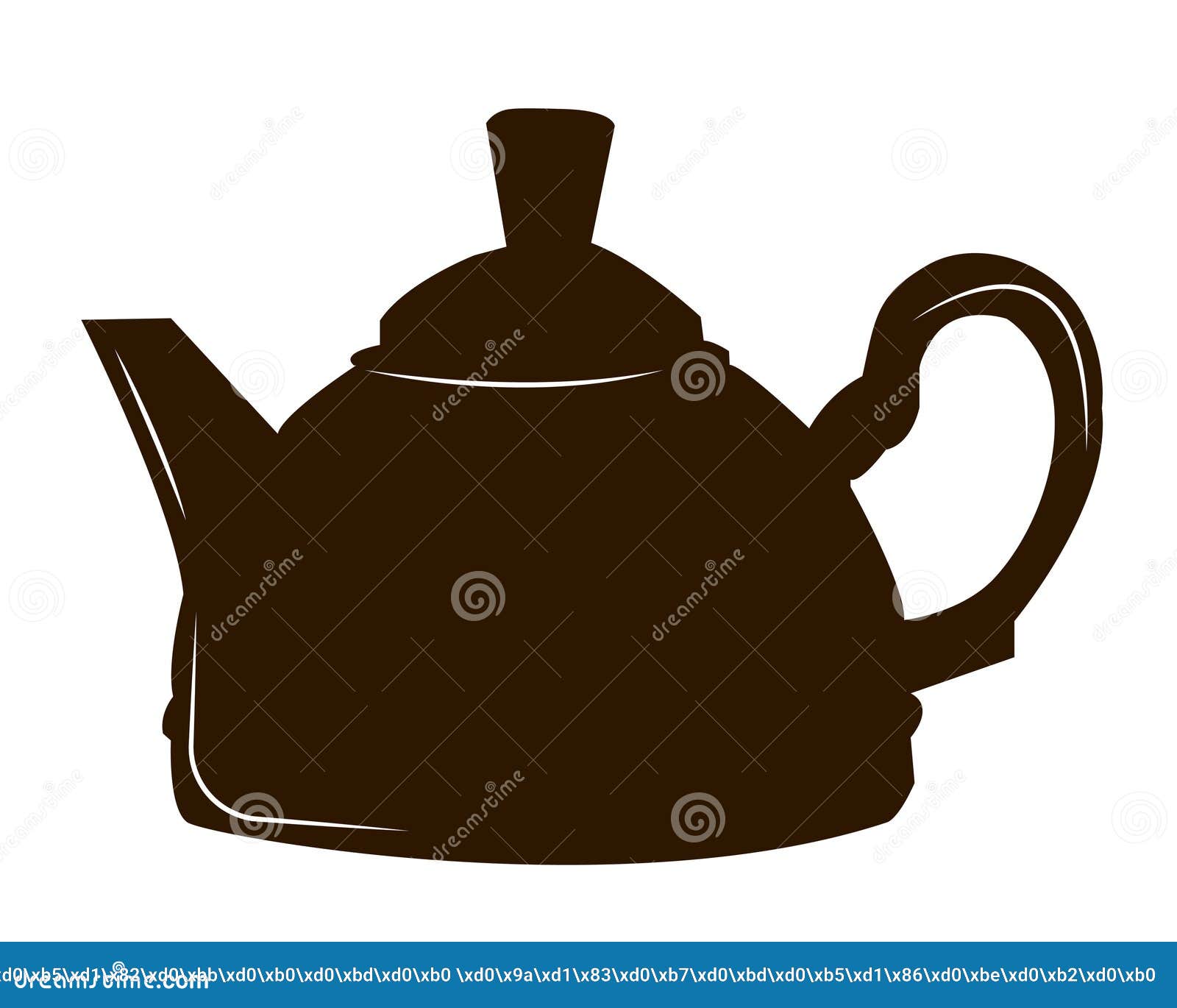 Outline of a Large Metal Teapot Stock Vector - Illustration of kettle ...