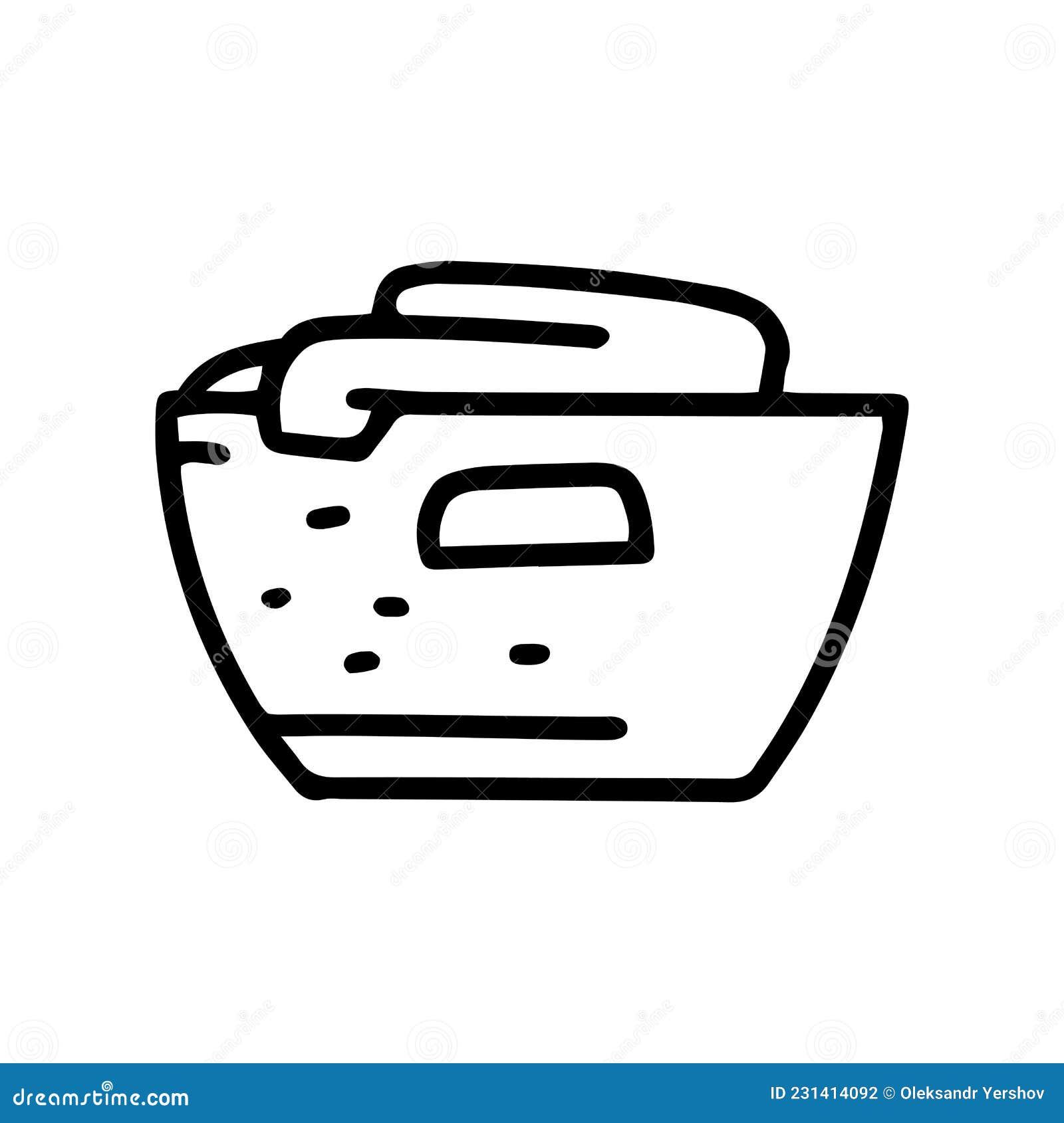 Laundry Basket Line Vector Doodle Simple Icon Stock Vector ...
