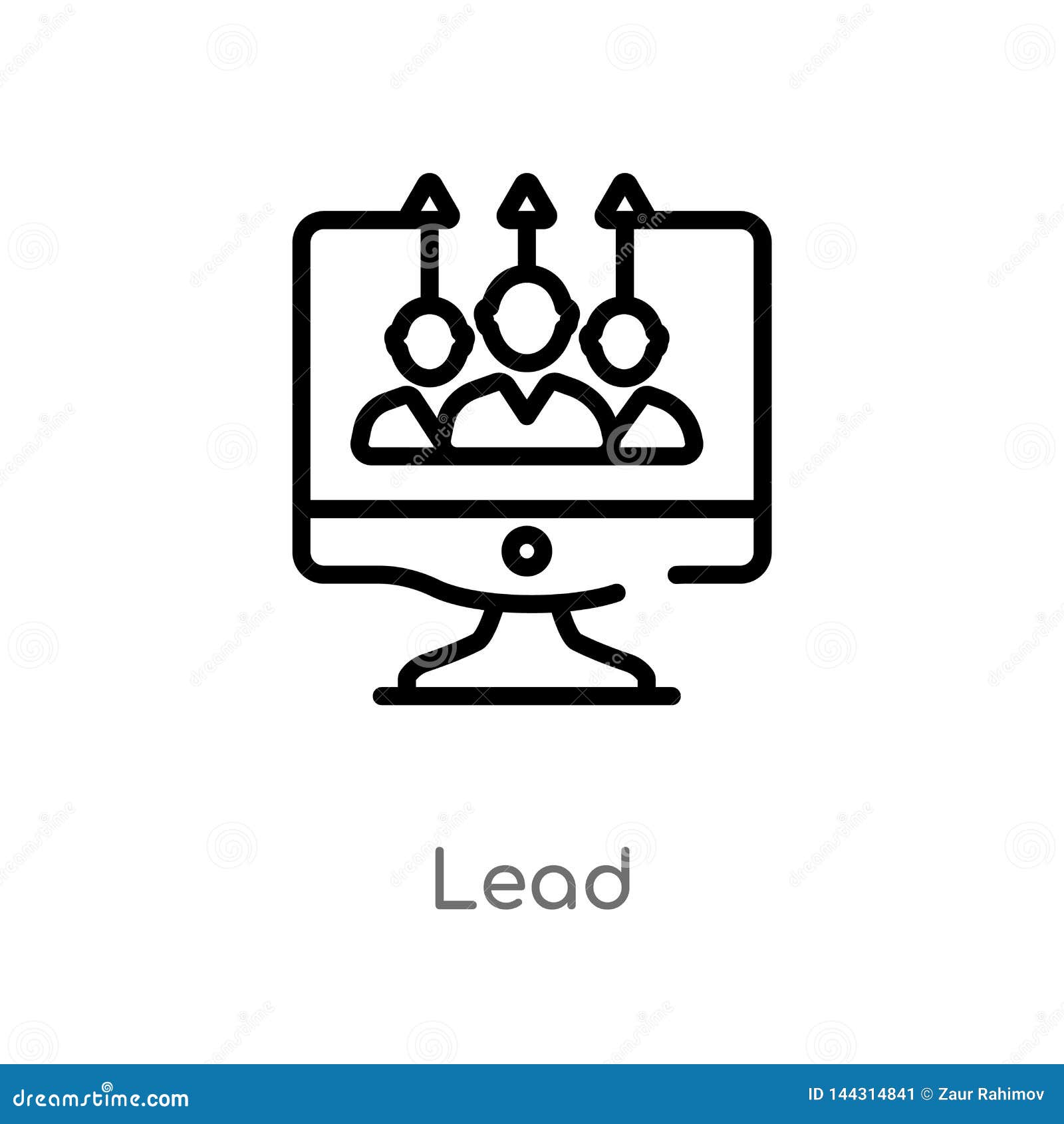 Outline Lead Vector Icon. Isolated Black Simple Line Element ...