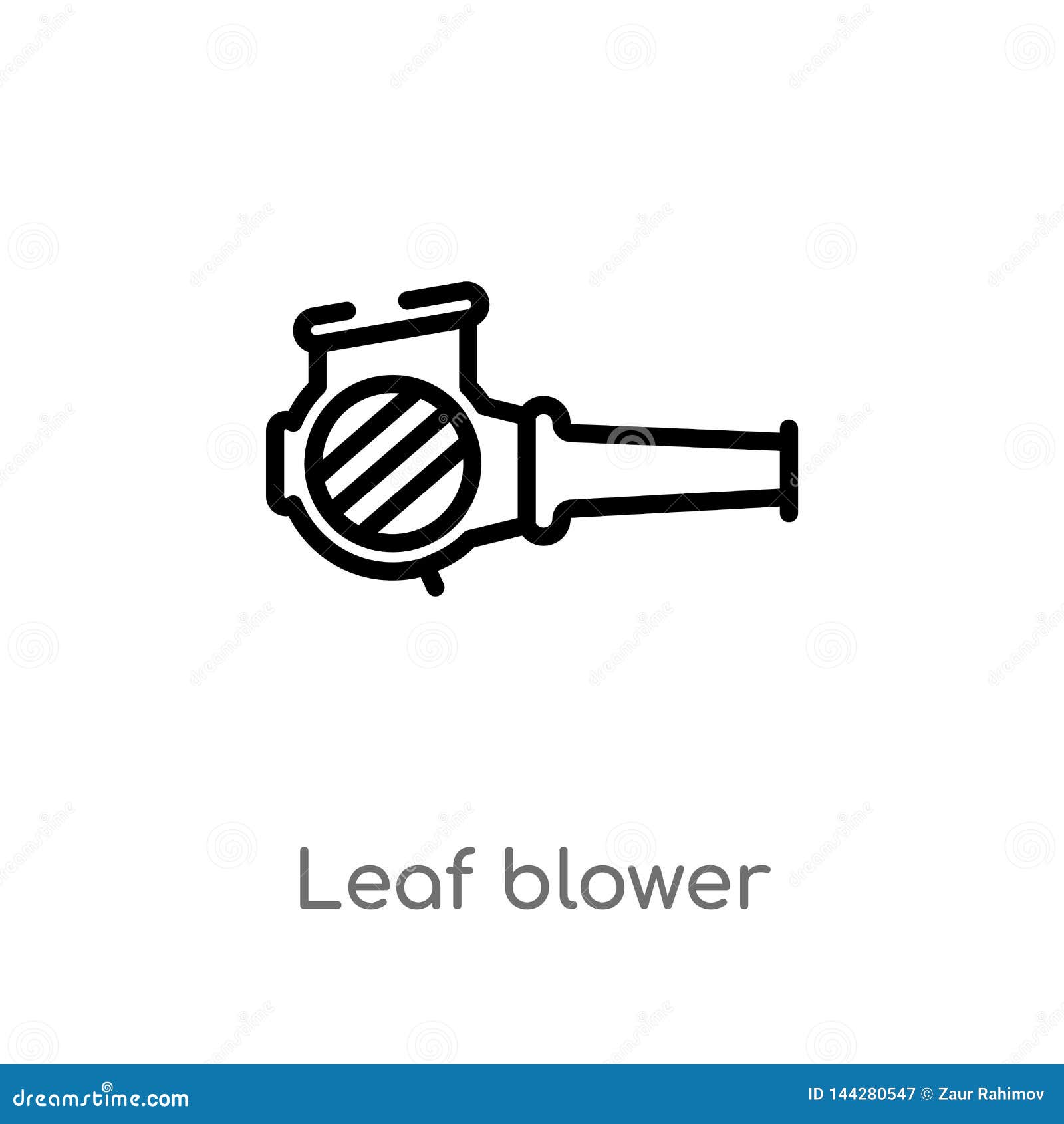 Outline Leaf Blower Vector Icon. Isolated Black Simple Line Element ...
