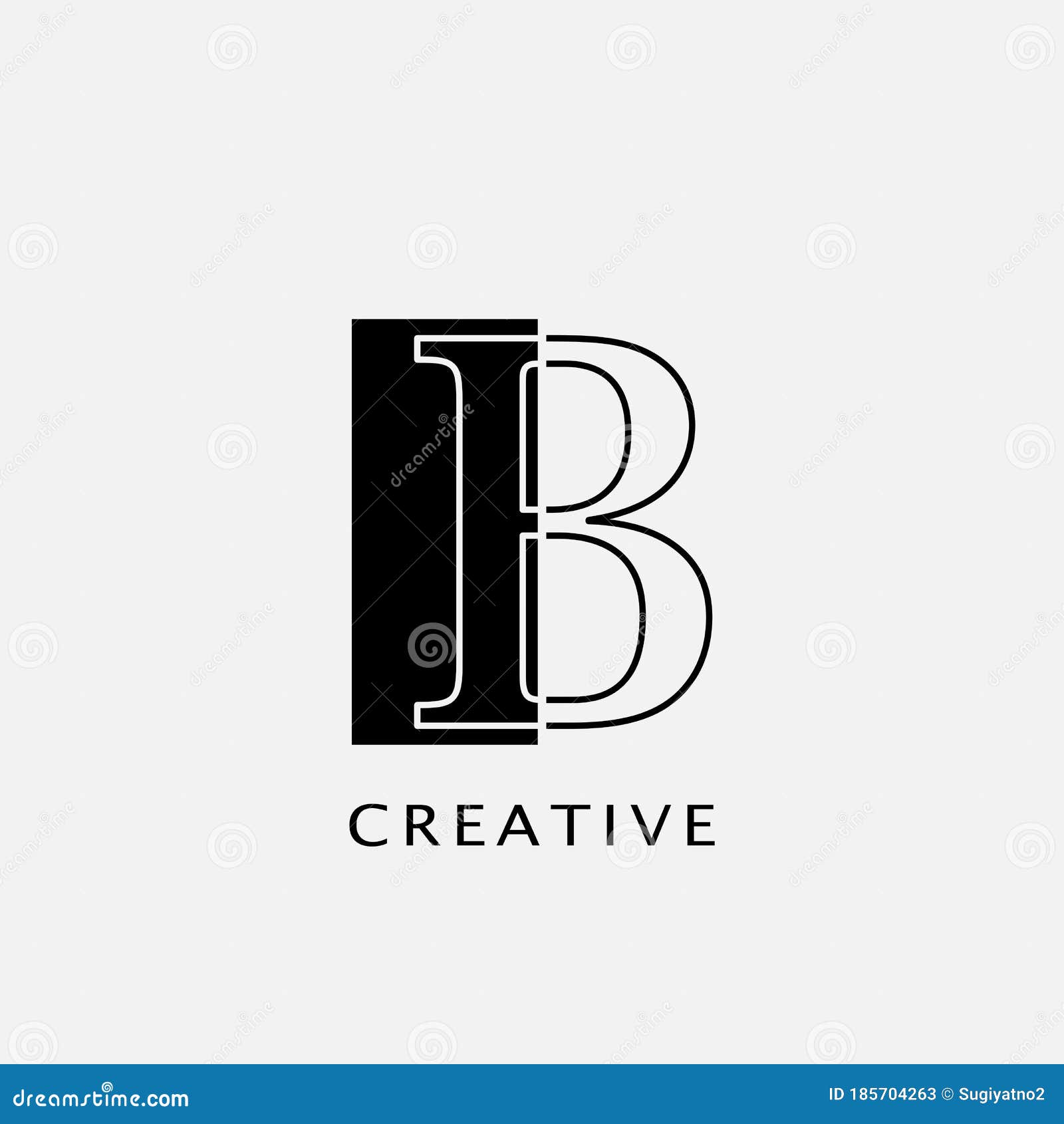 Outline Letter B Rectangular Polygon Geometric Letter Logo Stock Vector ...