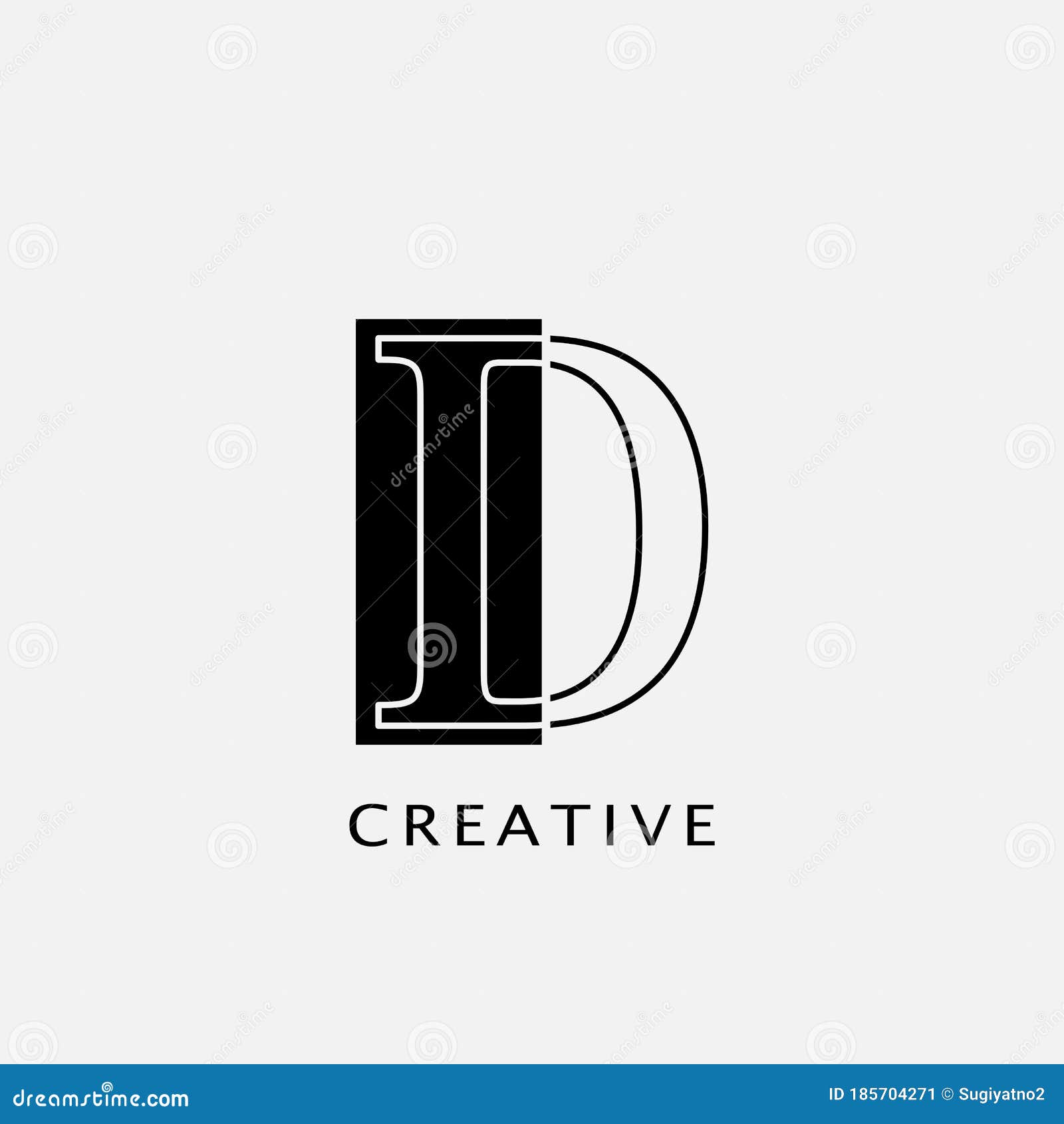 Outline Letter D Rectangular Polygon Geometric Letter Logo Stock Vector ...