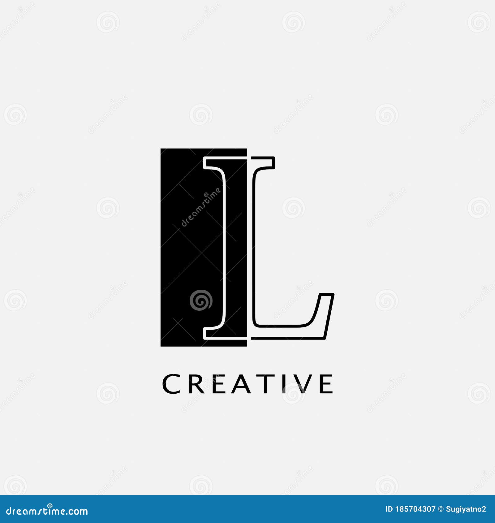 Outline Letter L Rectangular Polygon Geometric Letter Logo Stock Vector ...